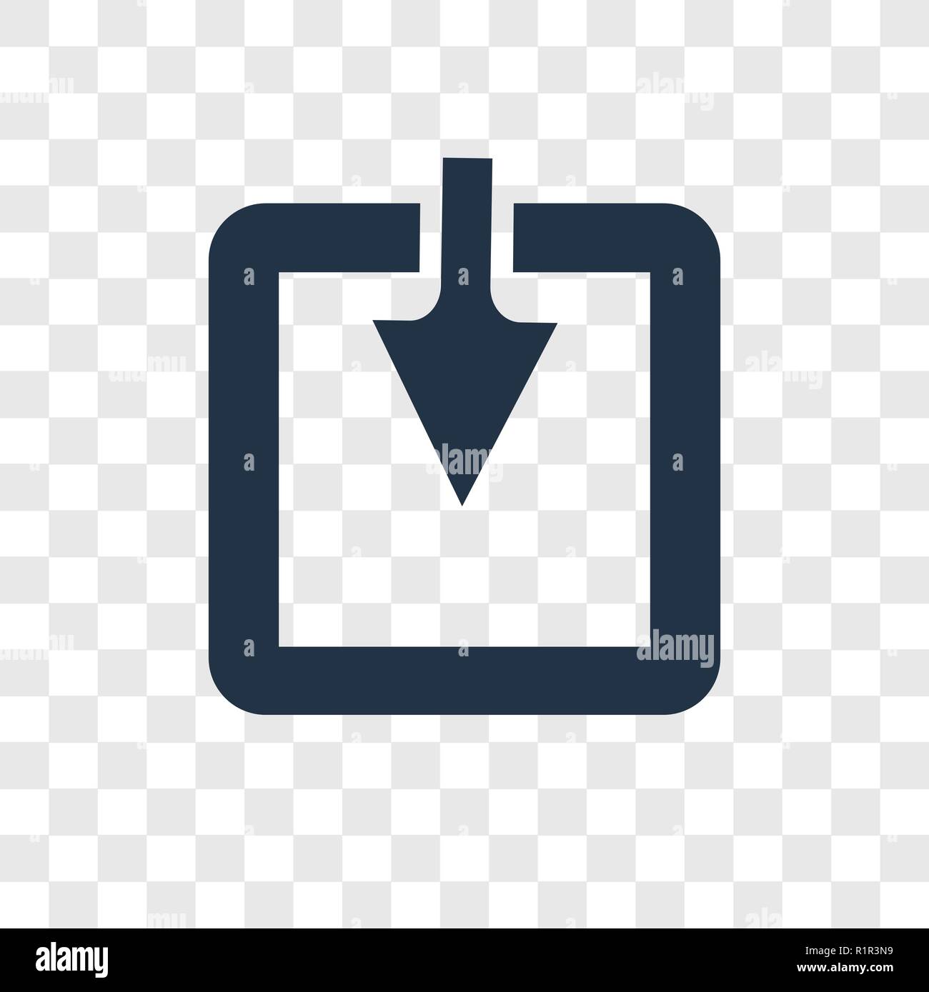 Inbox vector icon isolated on transparent background, Inbox ...