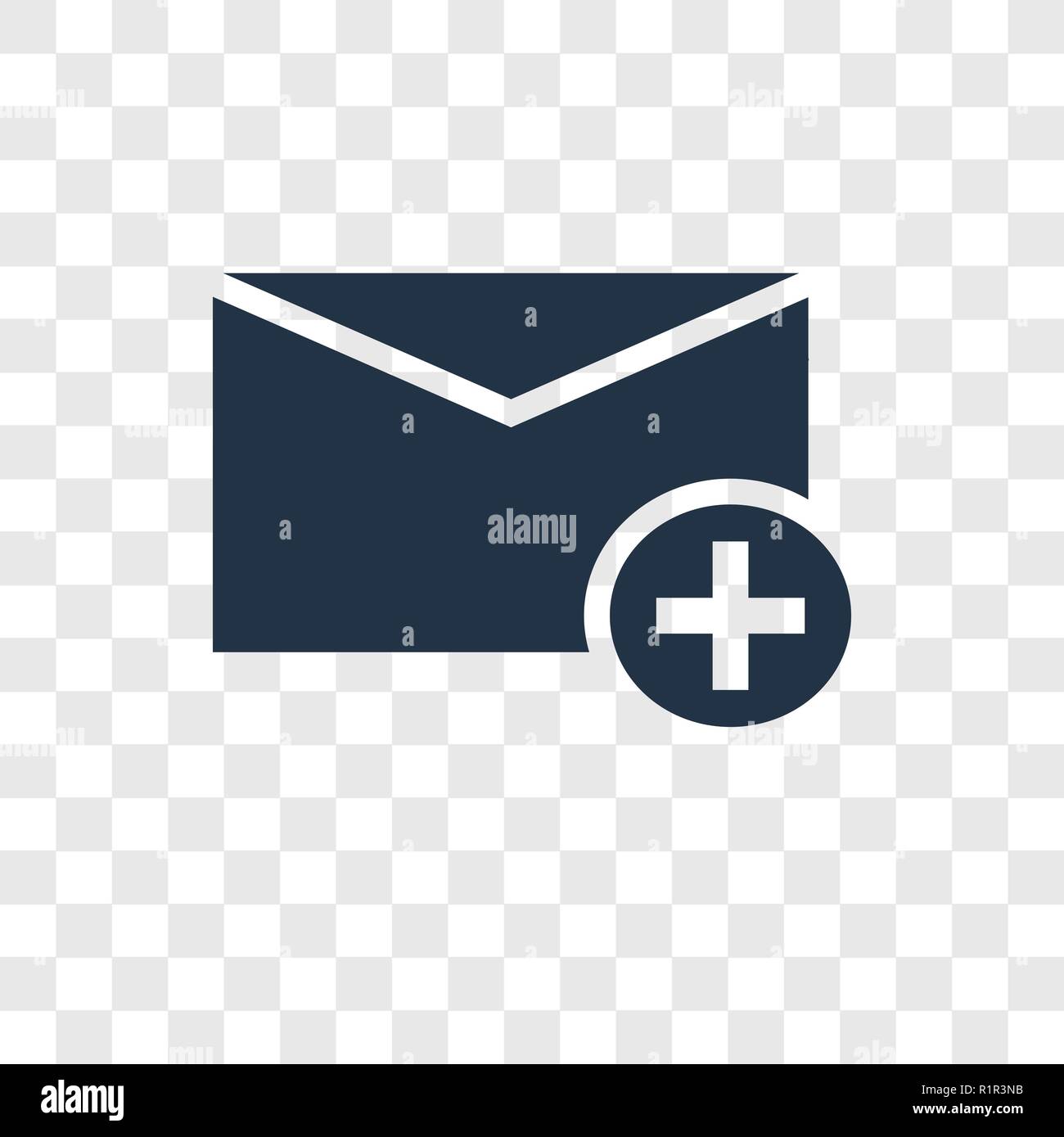 Mail vector icon isolated on transparent background, Mail transparency ...