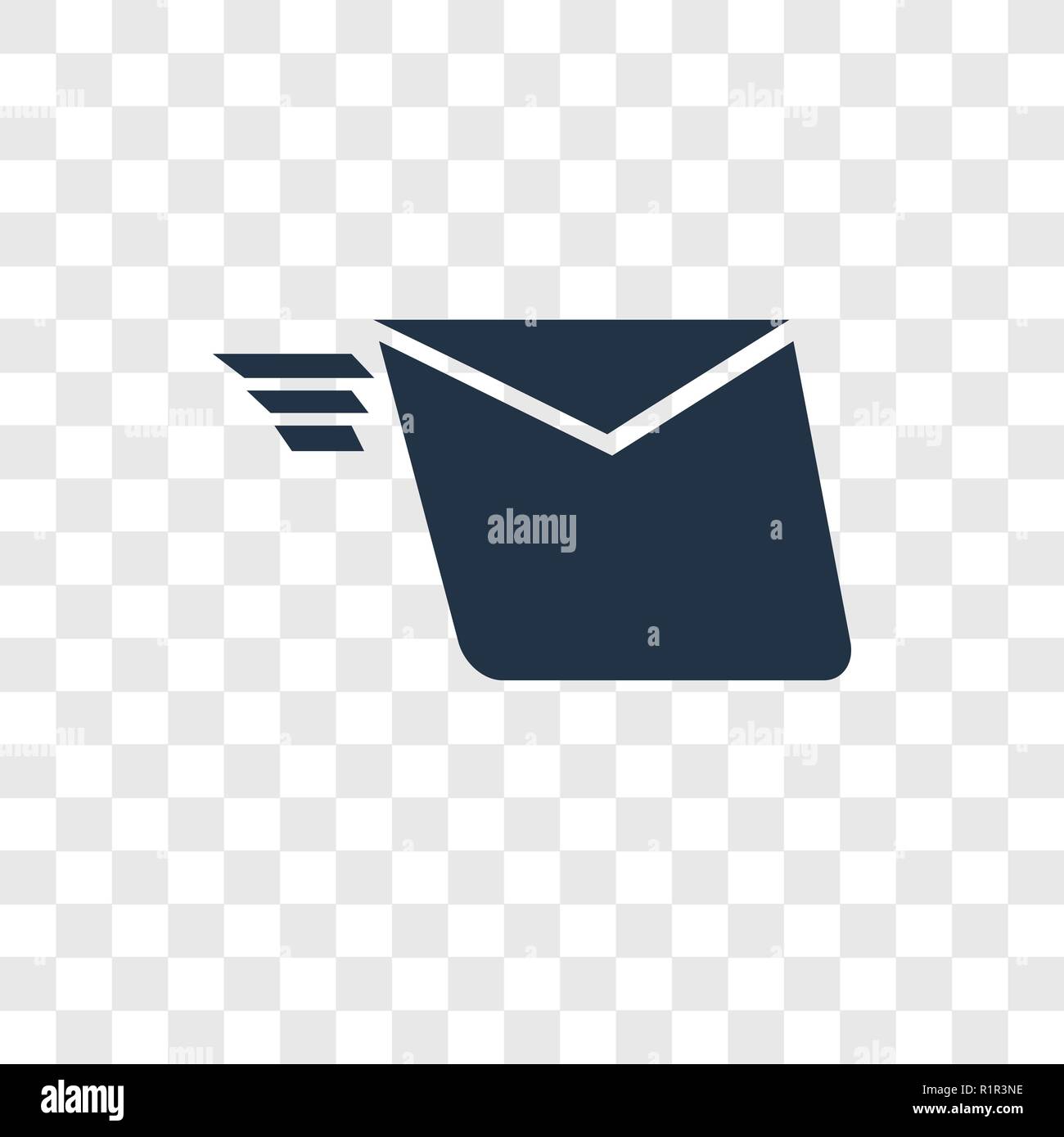 Mail vector icon isolated on transparent background, Mail transparency ...