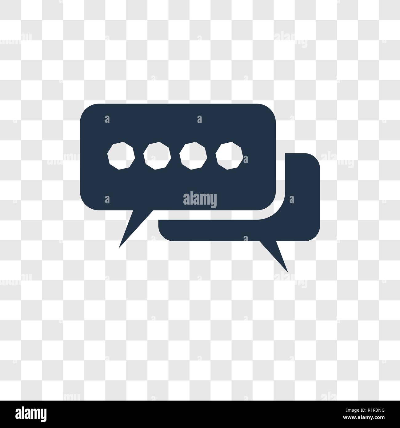 Chat vector icon isolated on transparent background, Chat transparency ...