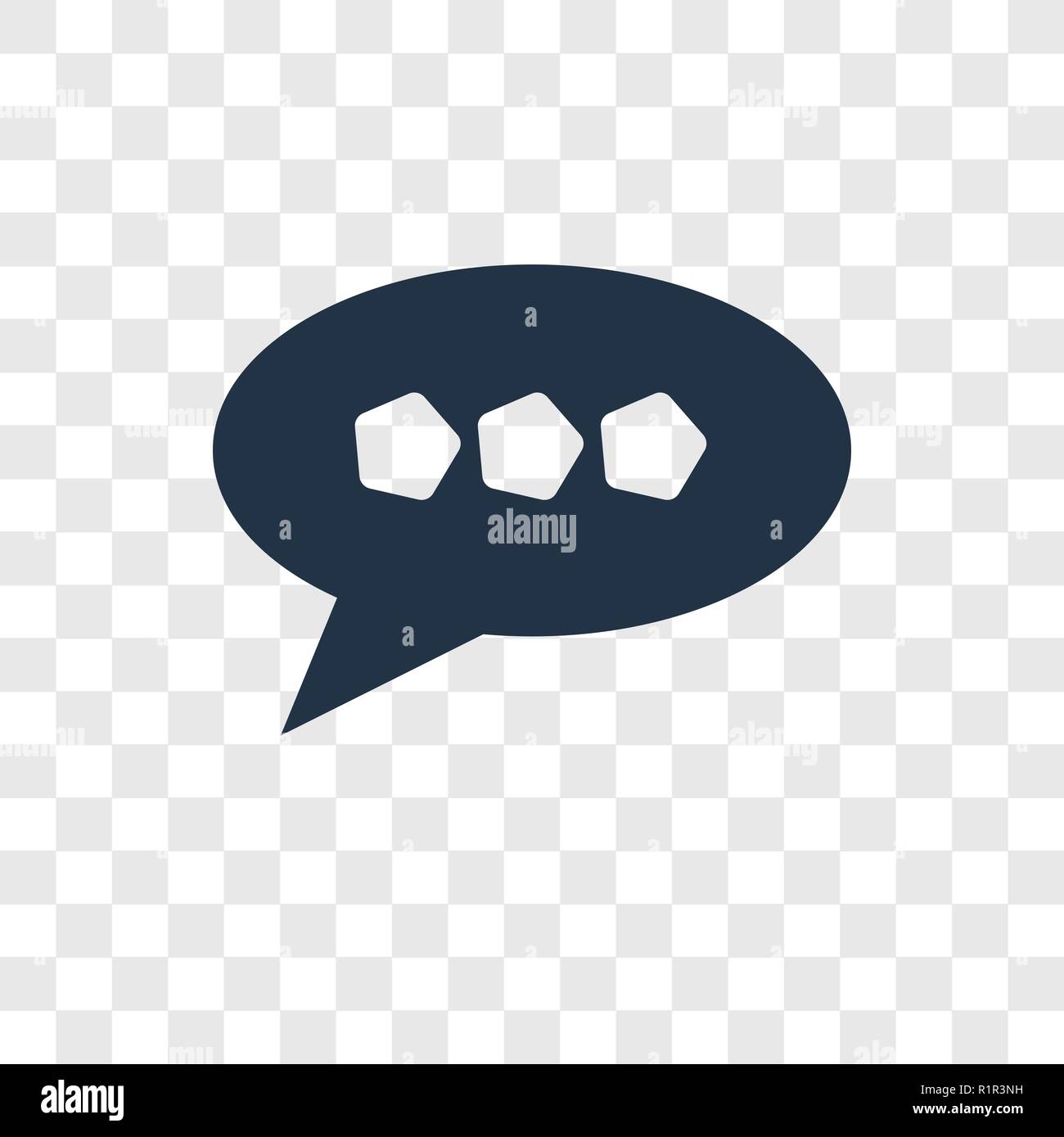 Chat vector icon isolated on transparent background, Chat transparency ...