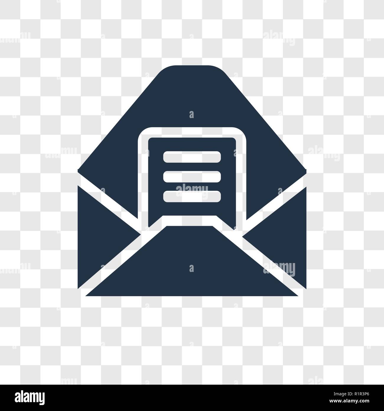 message vector icon isolated on transparent background, message ...