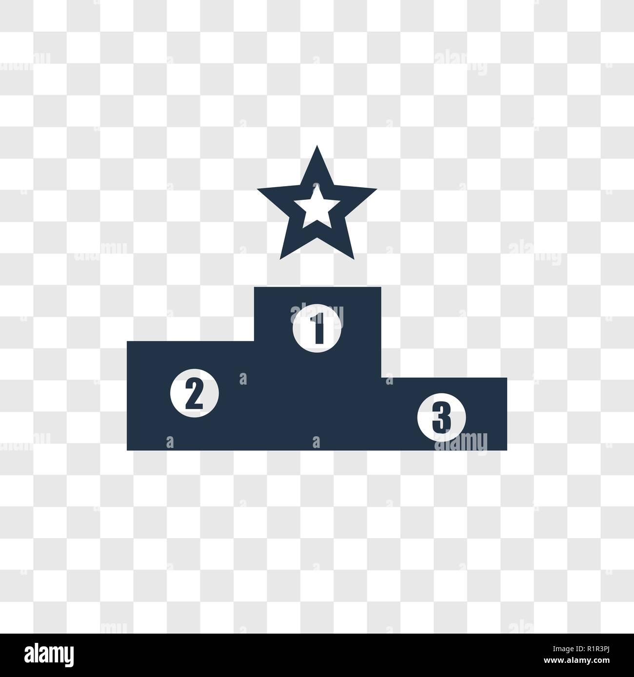 Podium vector icon isolated on transparent background, Podium ...