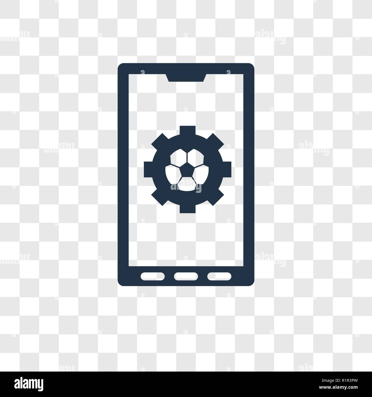 App vector icon isolated on transparent background, App transparency ...