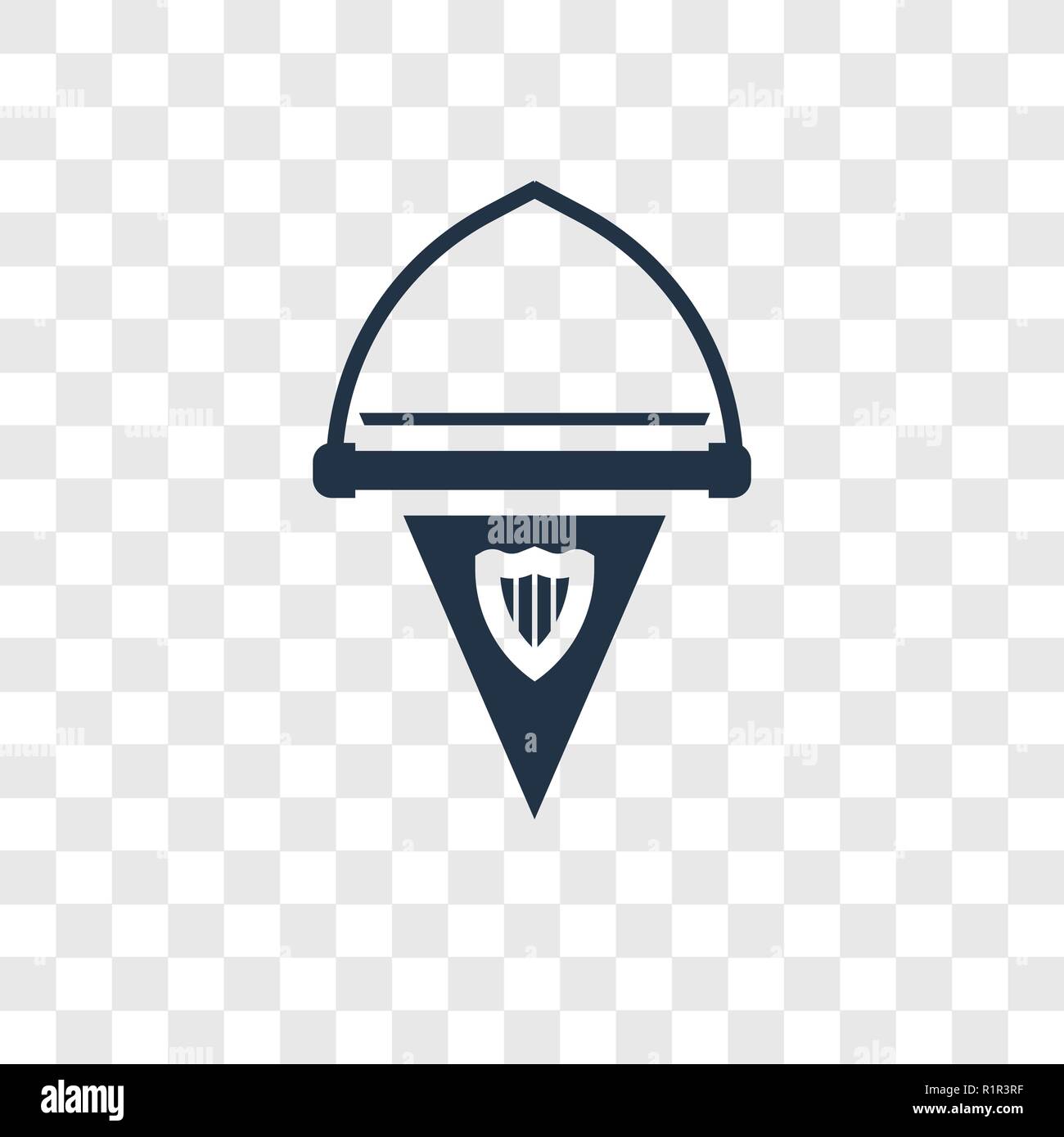 Pennant vector icon isolated on transparent background, Pennant ...