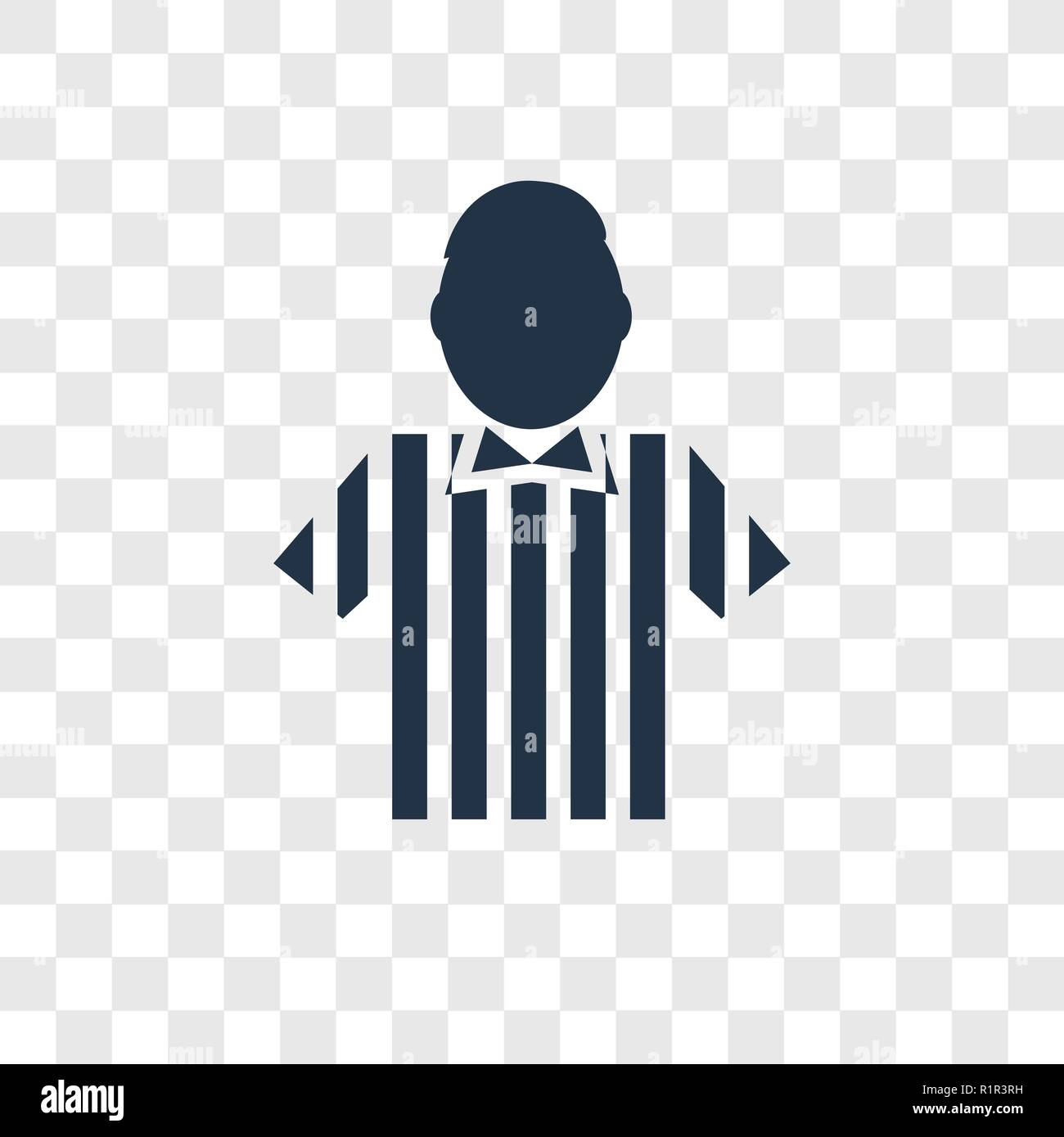 Referee vector icon isolated on transparent background, Referee ...