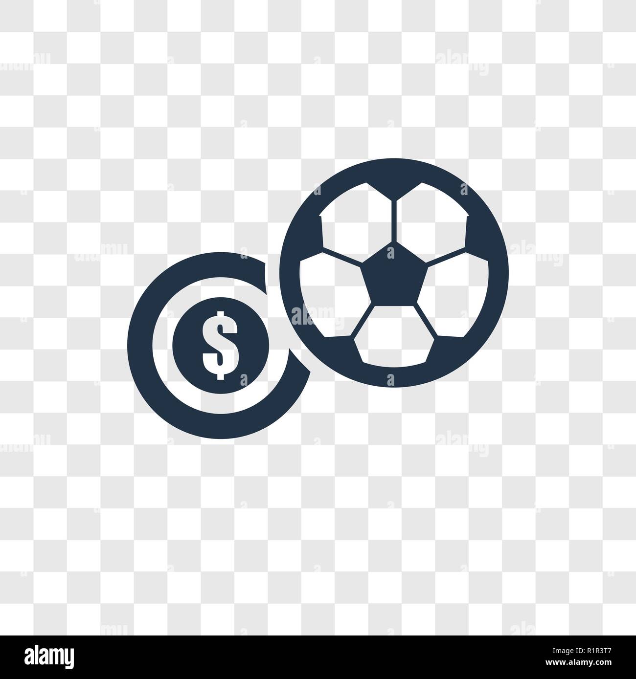 Soccer ball vector icon isolated on transparent background, Soccer ball ...