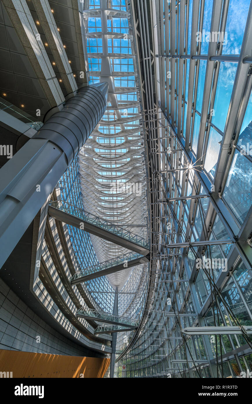 Tokyo - August 8, 2018 : Public Hall of Tokyo International Forum ...