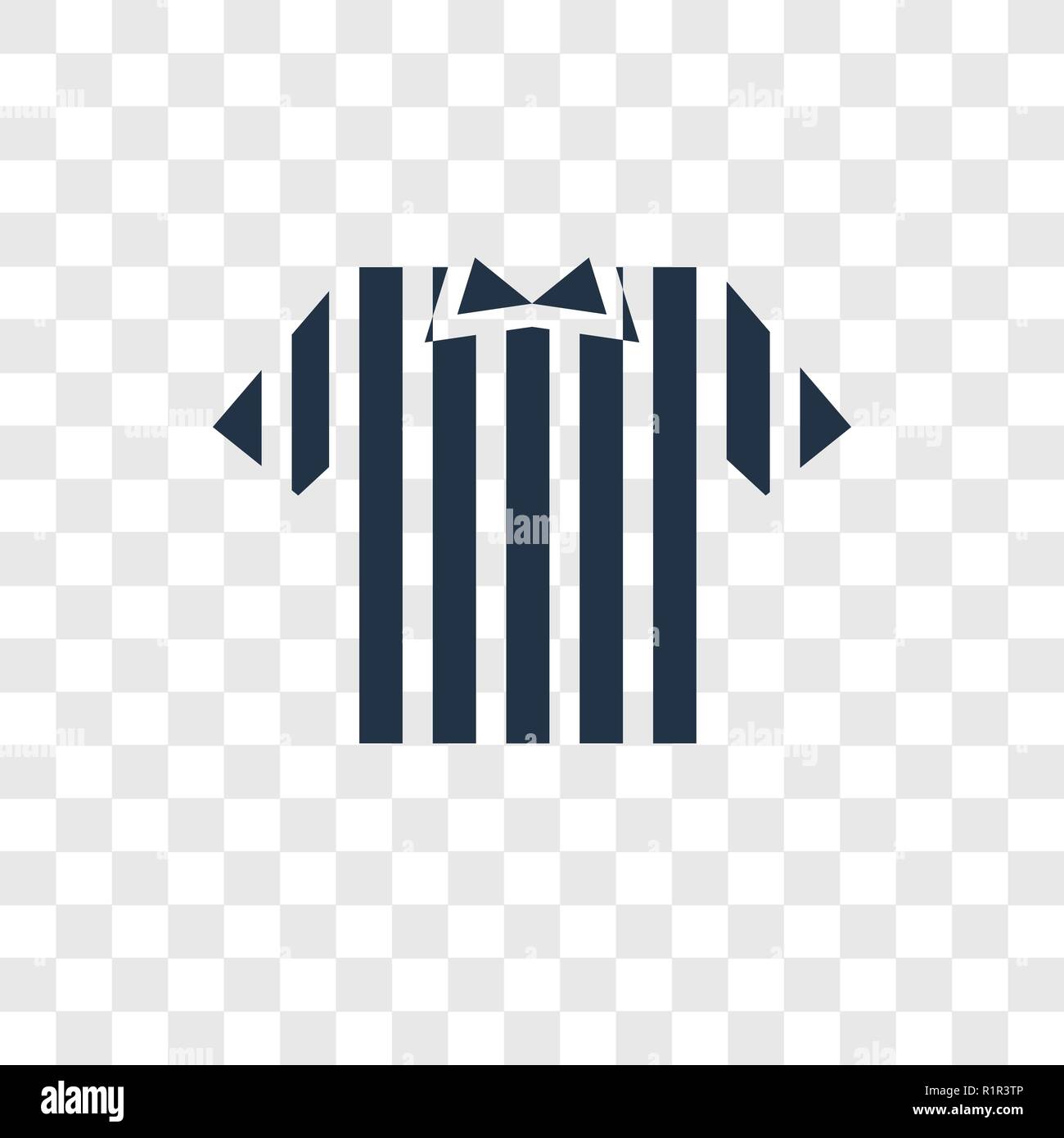 Referee jersey vector icon isolated on transparent background, Referee ...