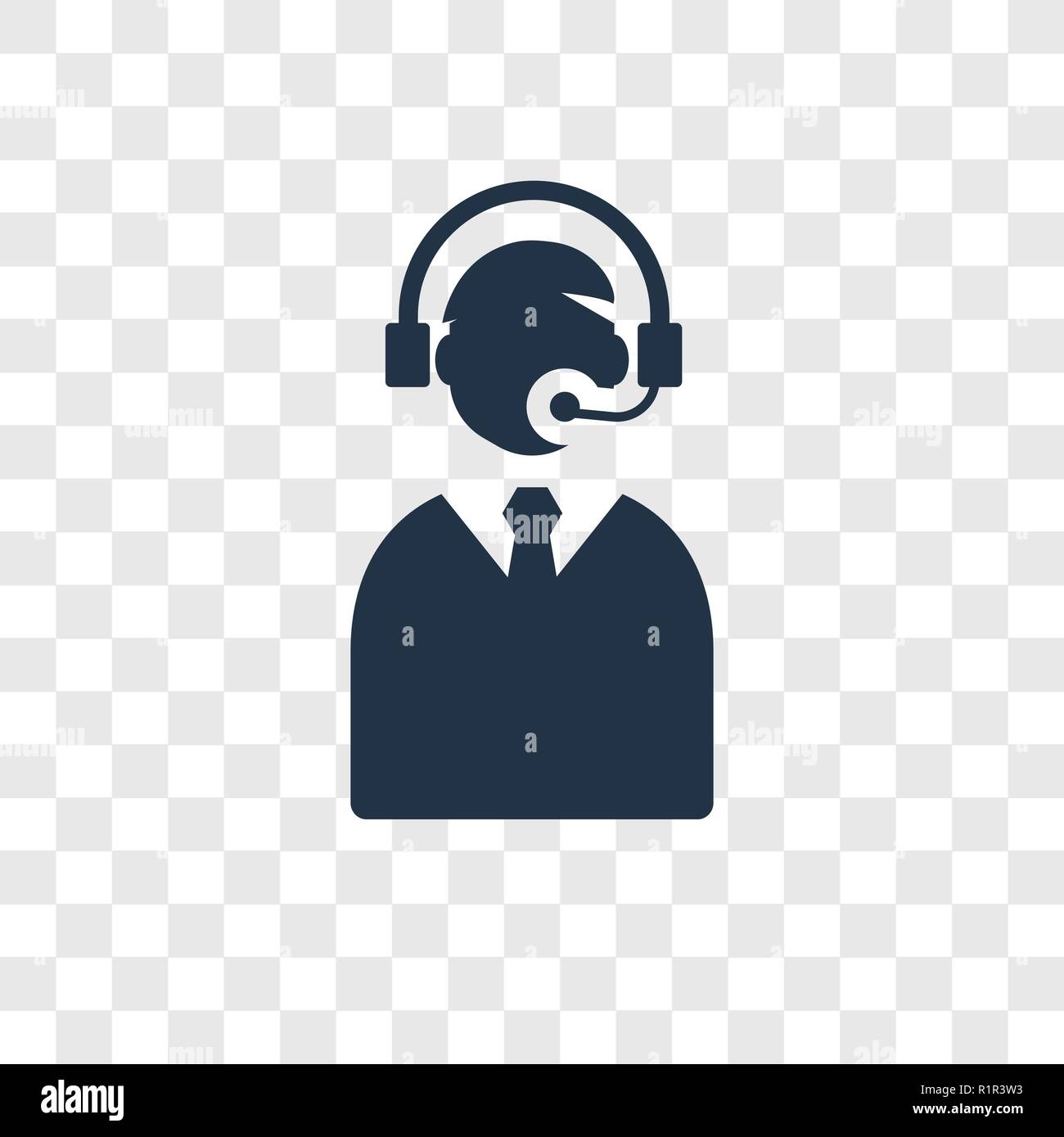 Commentator vector icon isolated on transparent background, Commentator ...