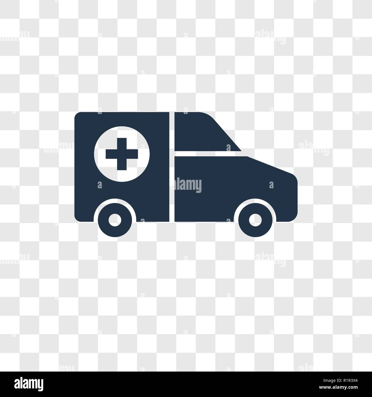 Ambulance vector icon isolated on transparent background, Ambulance ...