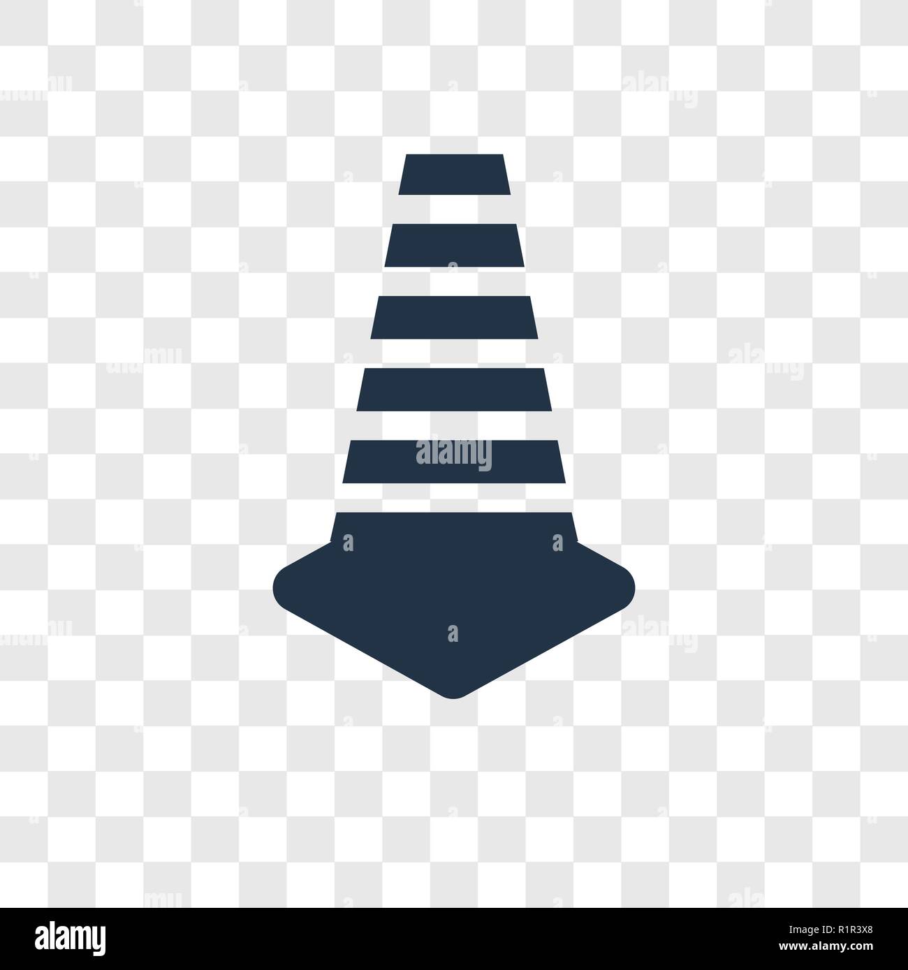 Cone vector icon isolated on transparent background, Cone transparency ...
