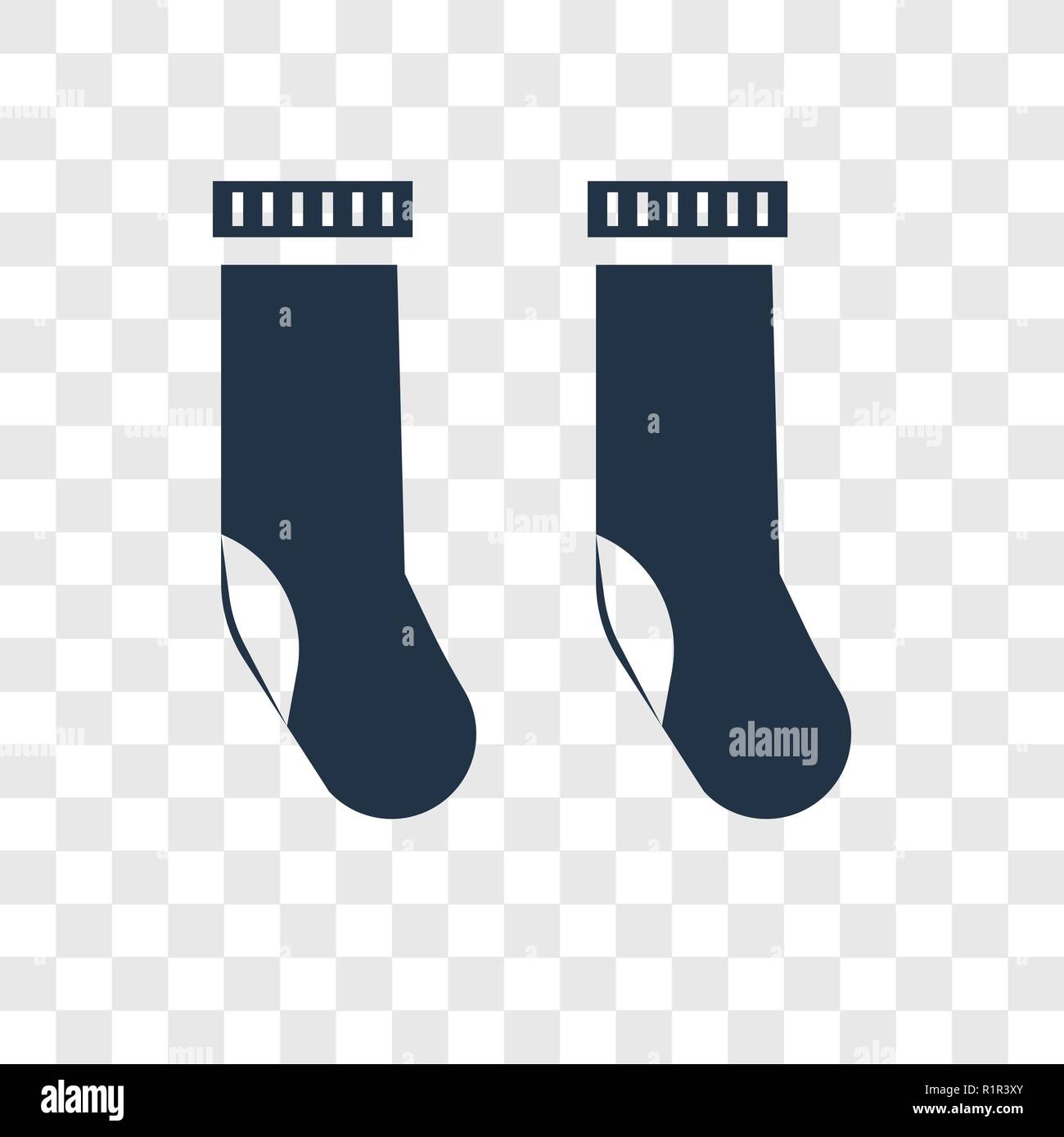 Socks vector icon isolated on transparent background, Socks ...