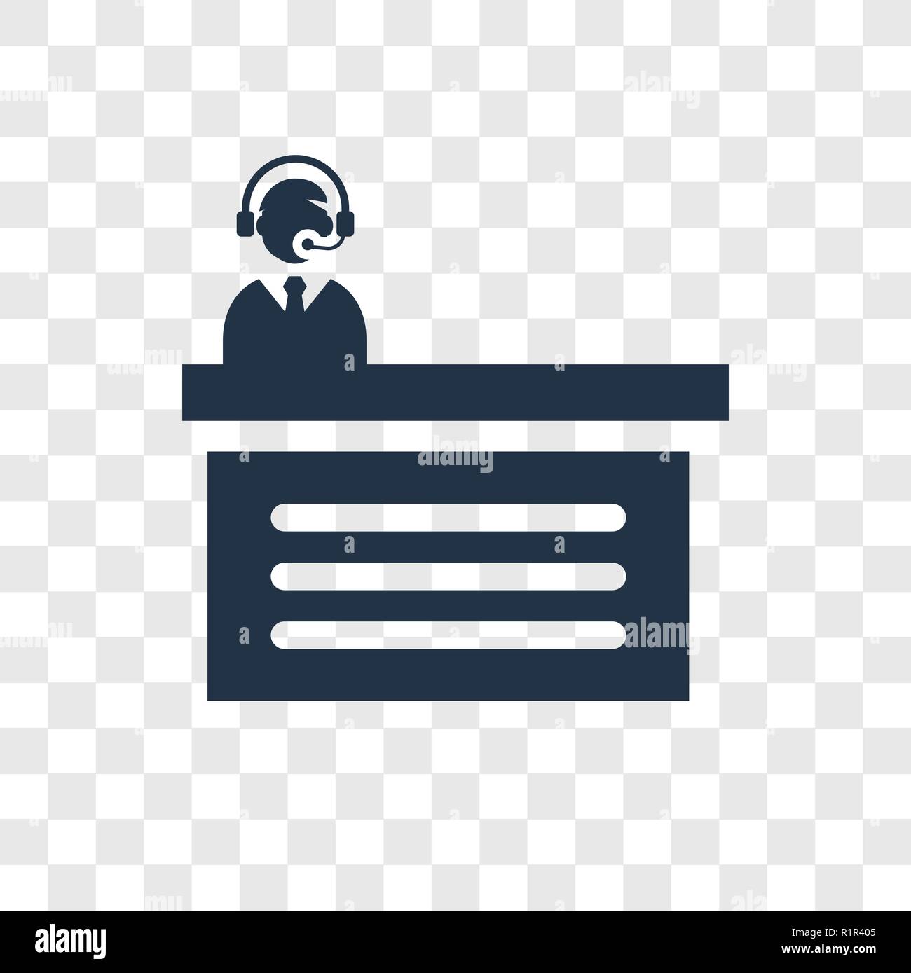Commentator vector icon isolated on transparent background, Commentator ...