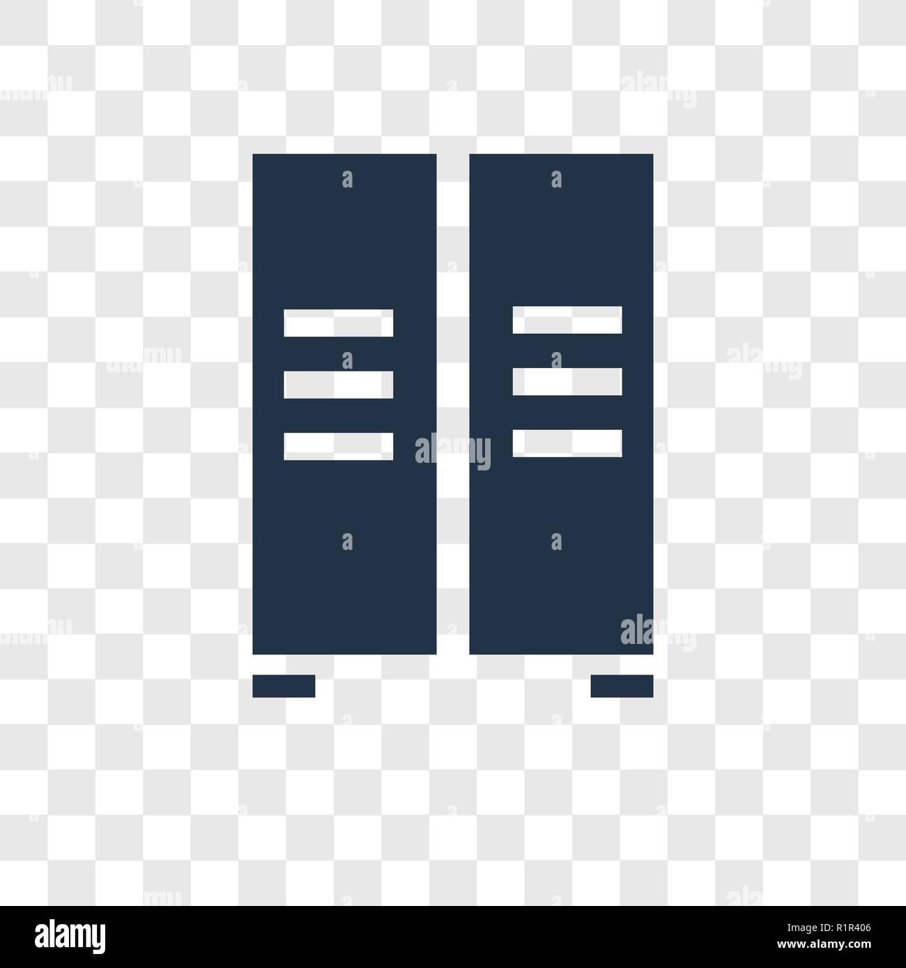 Lockers vector icon isolated on transparent background, Lockers ...