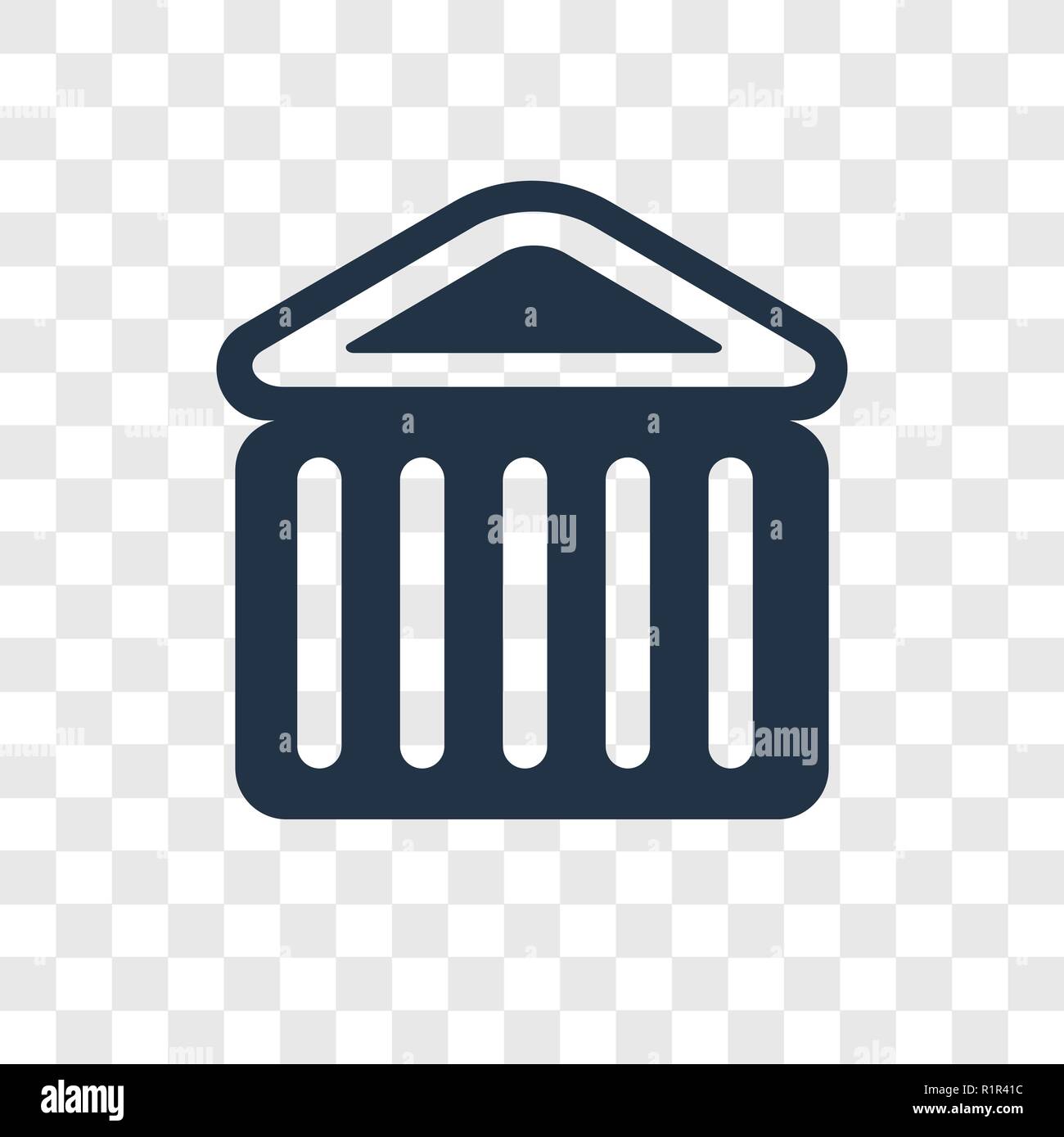 Museum vector icon isolated on transparent background, Museum ...