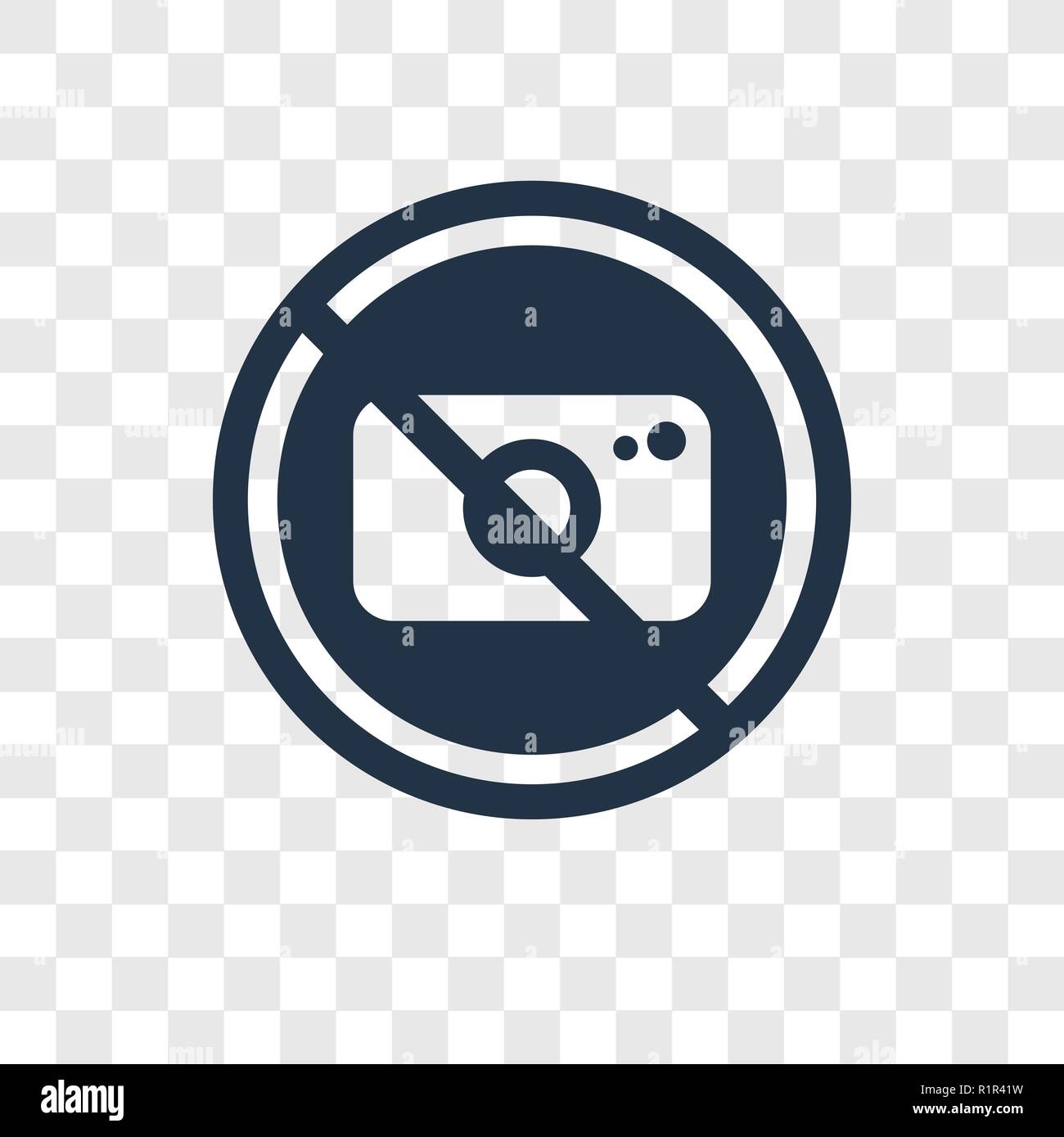No photo vector icon isolated on transparent background, No photo ...
