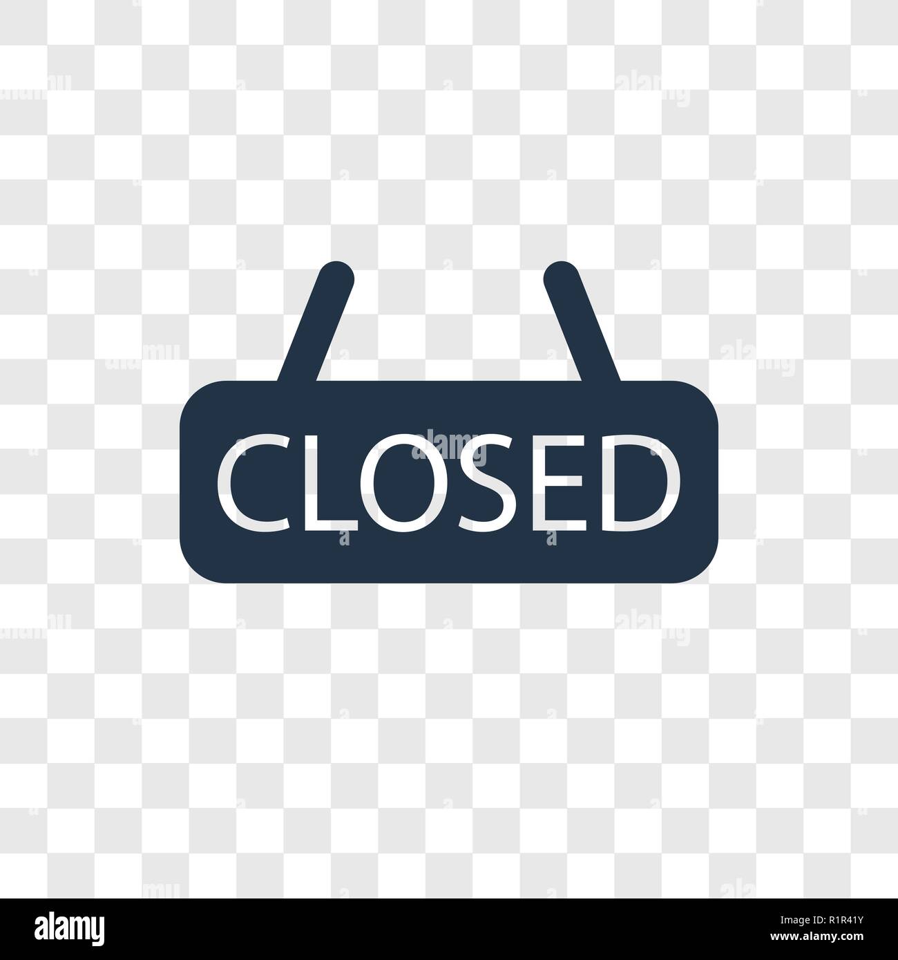 Closed vector icon isolated on transparent background, Closed ...