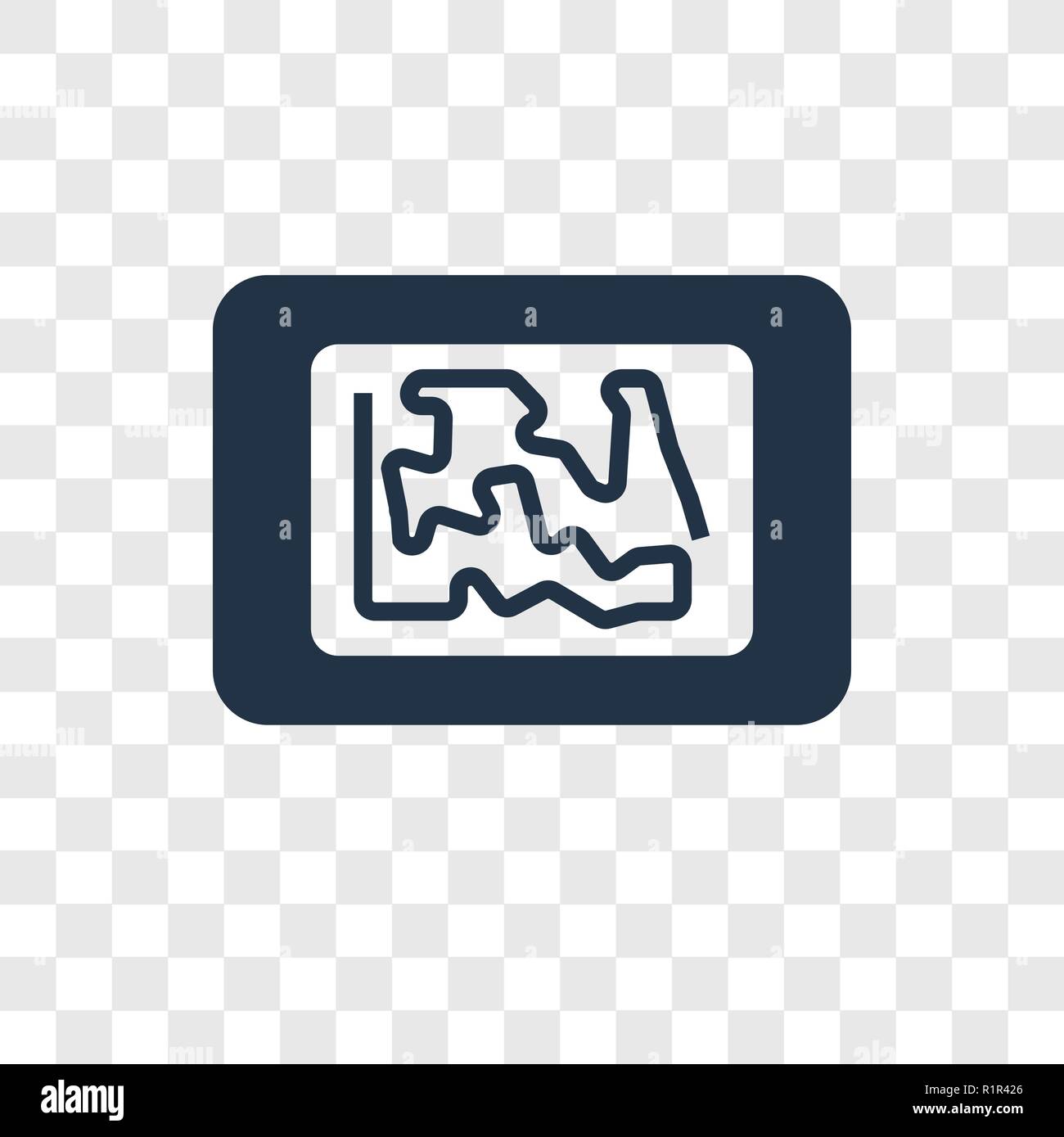 Map vector icon isolated on transparent background, Map transparency ...