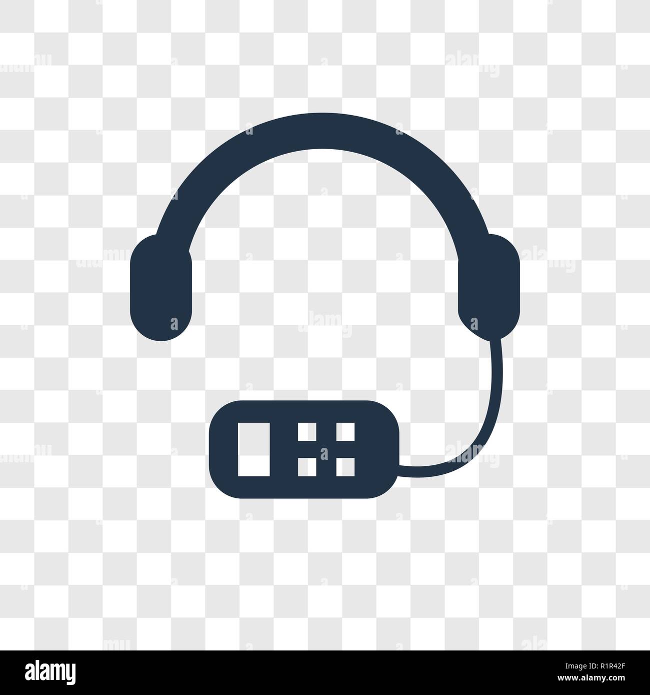 Audio guide vector icon isolated on transparent background, Audio guide ...