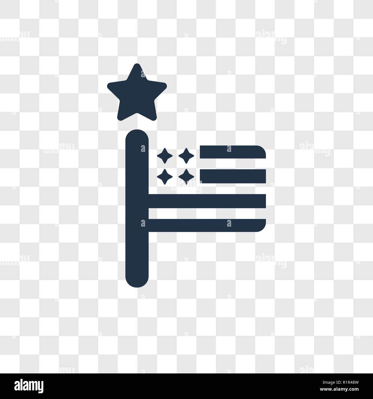 United states vector icon isolated on transparent background, United ...