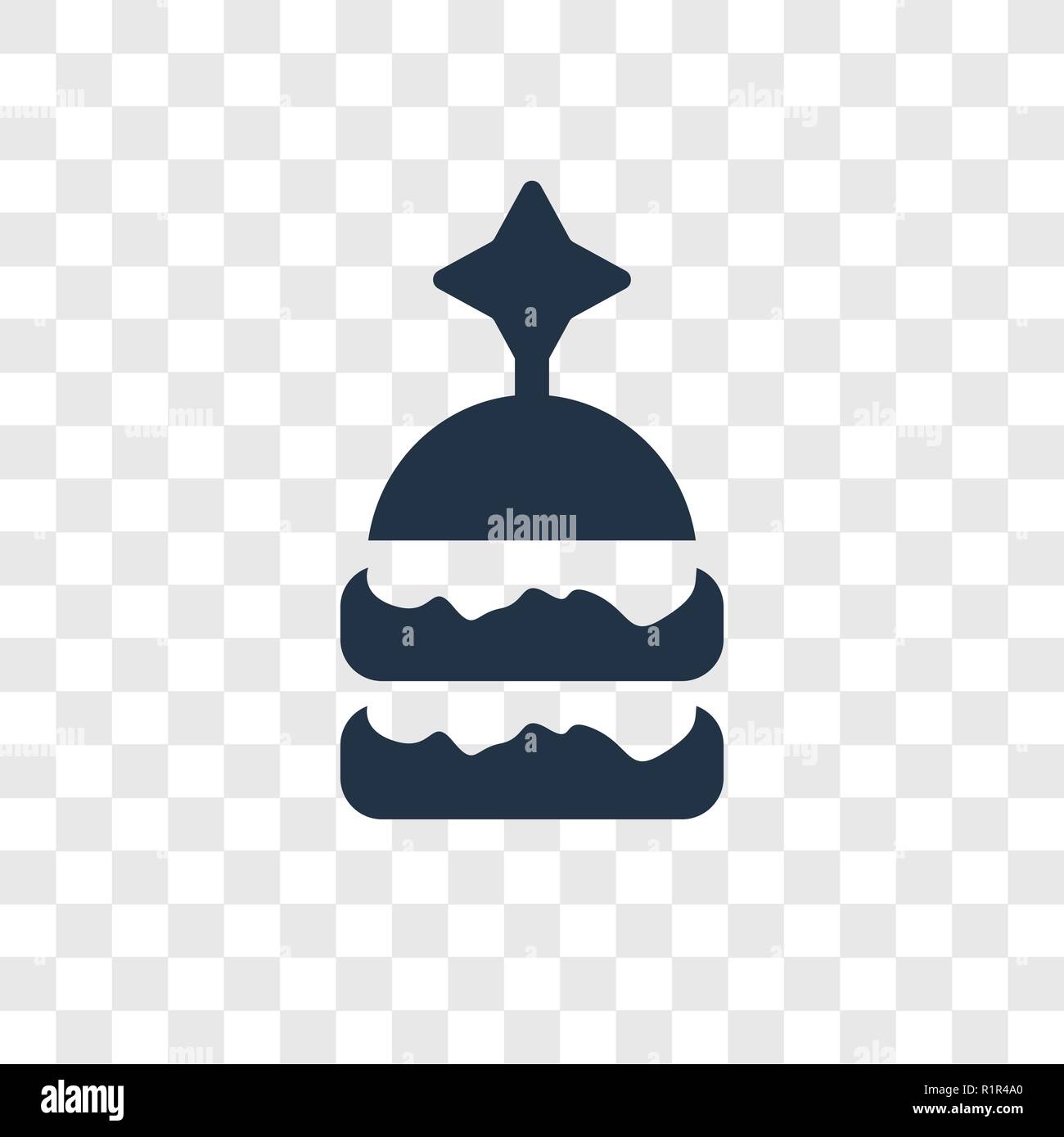 Burger vector icon isolated on transparent background, Burger ...