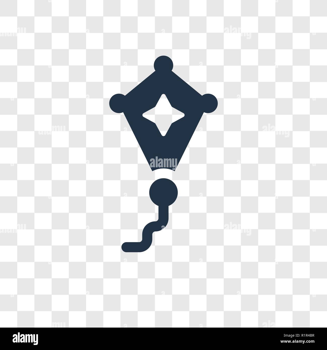 Kite vector icon isolated on transparent background, Kite transparency ...