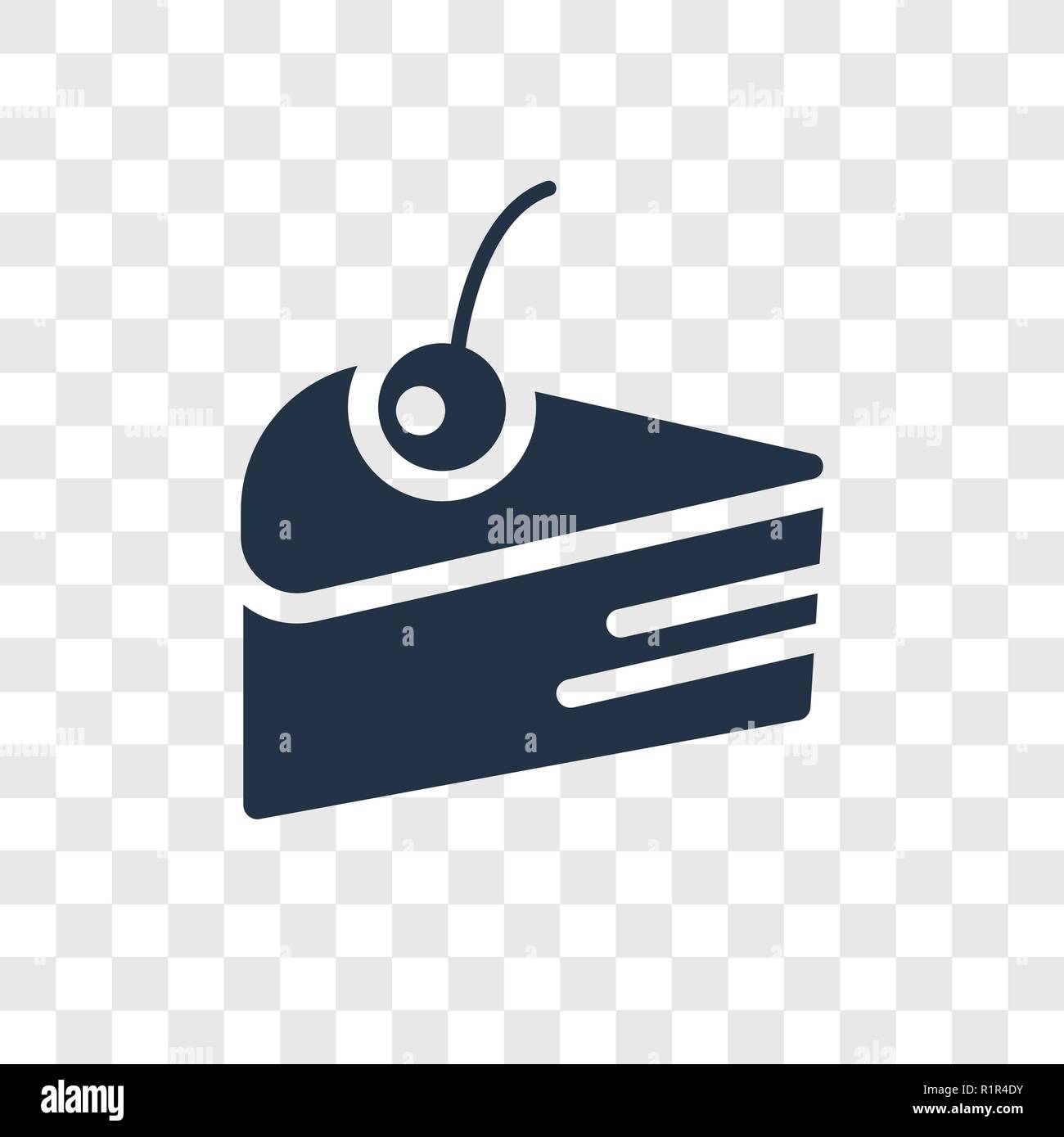 Cake vector icon isolated on transparent background, Cake transparency ...