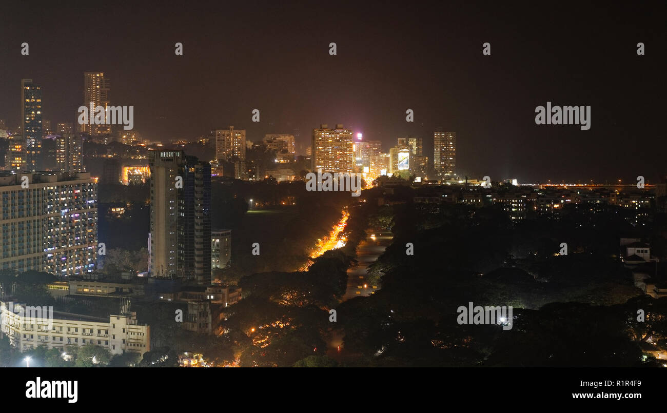 Mumbai Skyline At Night Stock Photos & Mumbai Skyline At Night Stock ...