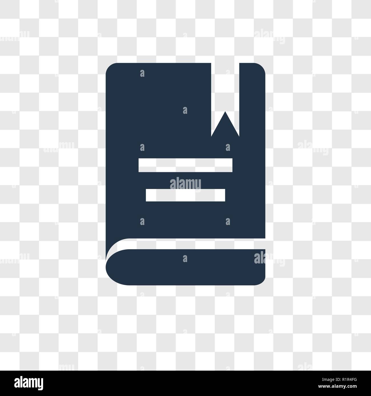 Book vector icon isolated on transparent background, Book transparency ...