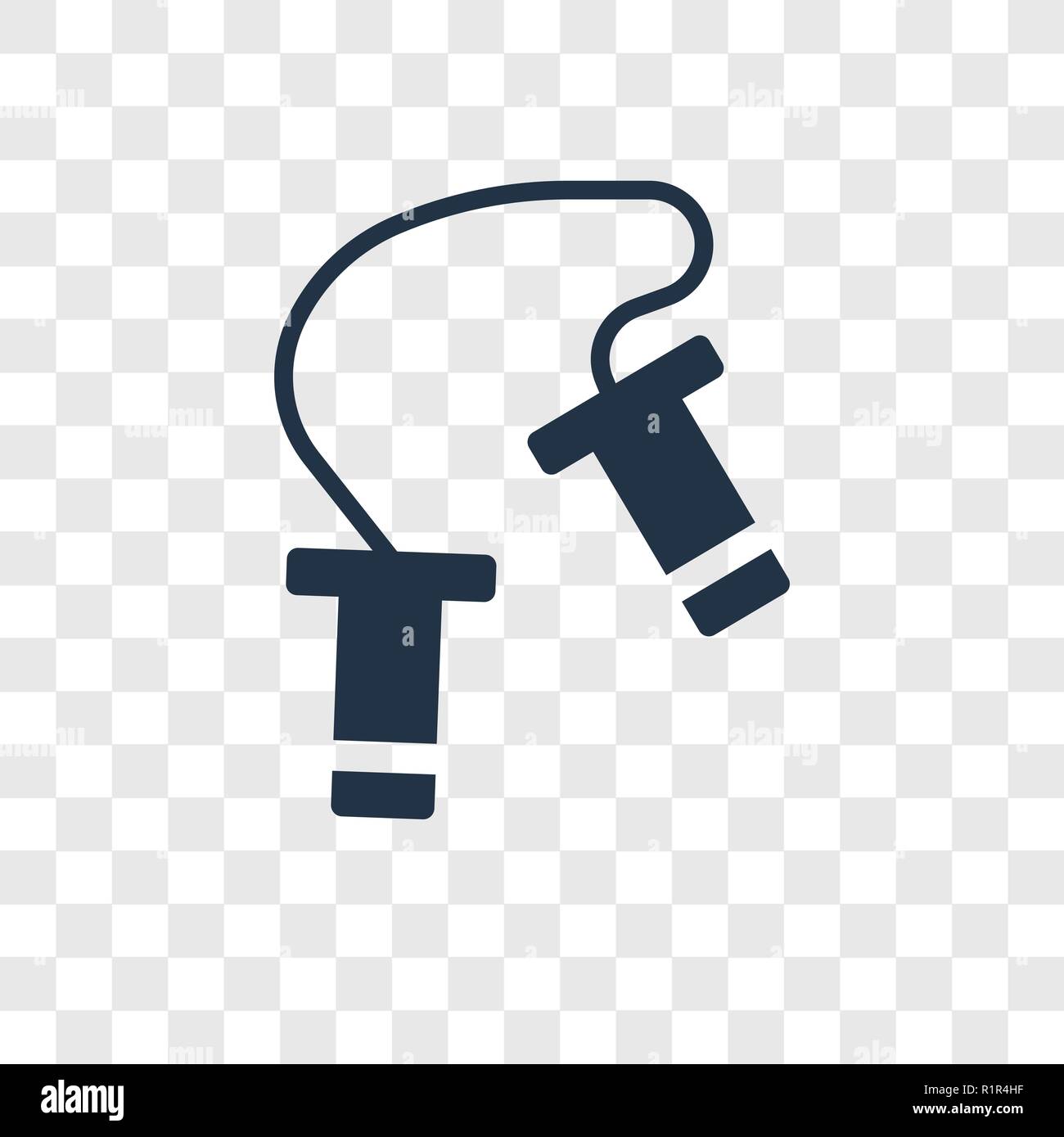 Jumping rope vector icon isolated on transparent background, Jumping ...