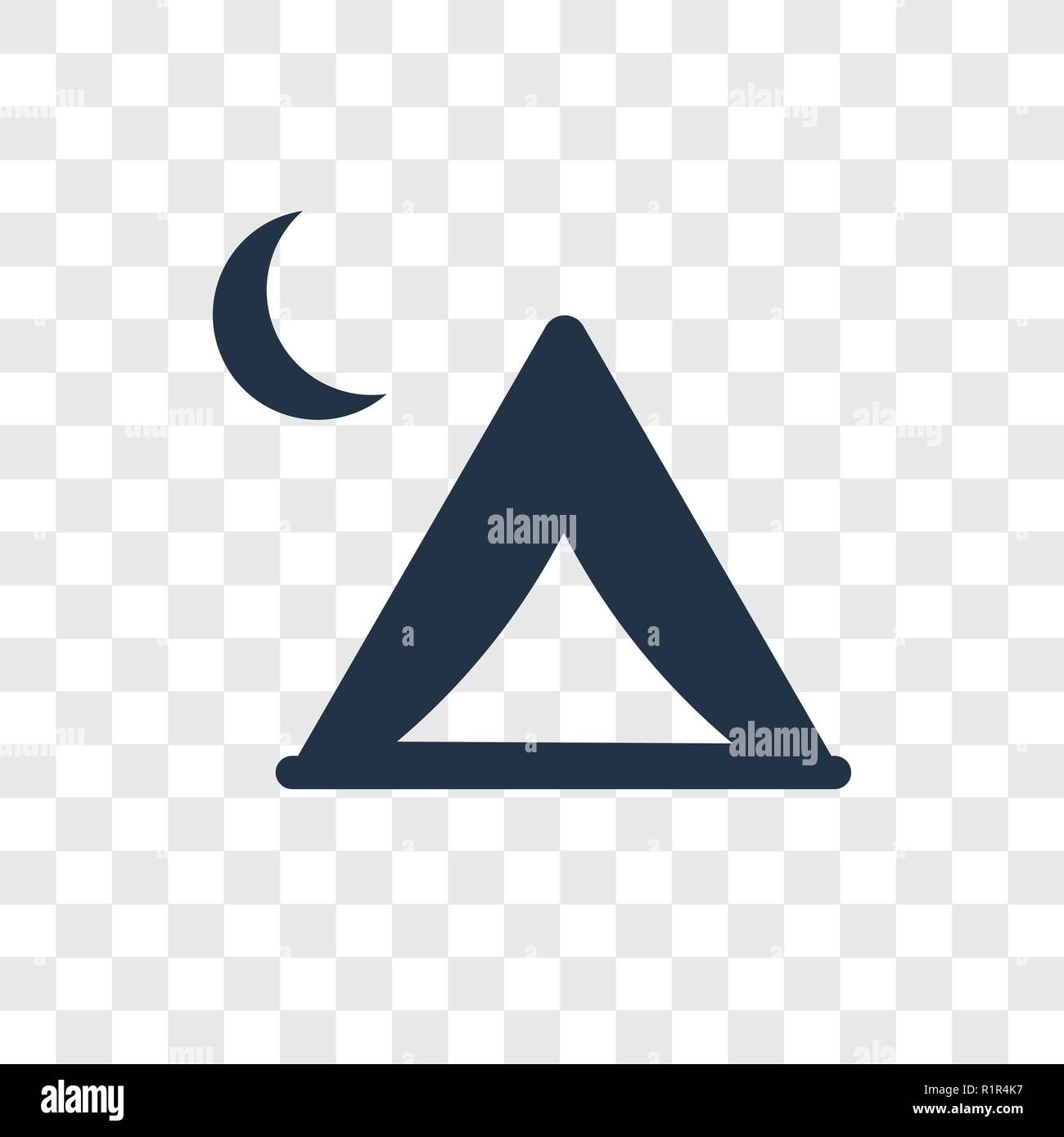 Camp vector icon isolated on transparent background, Camp transparency ...