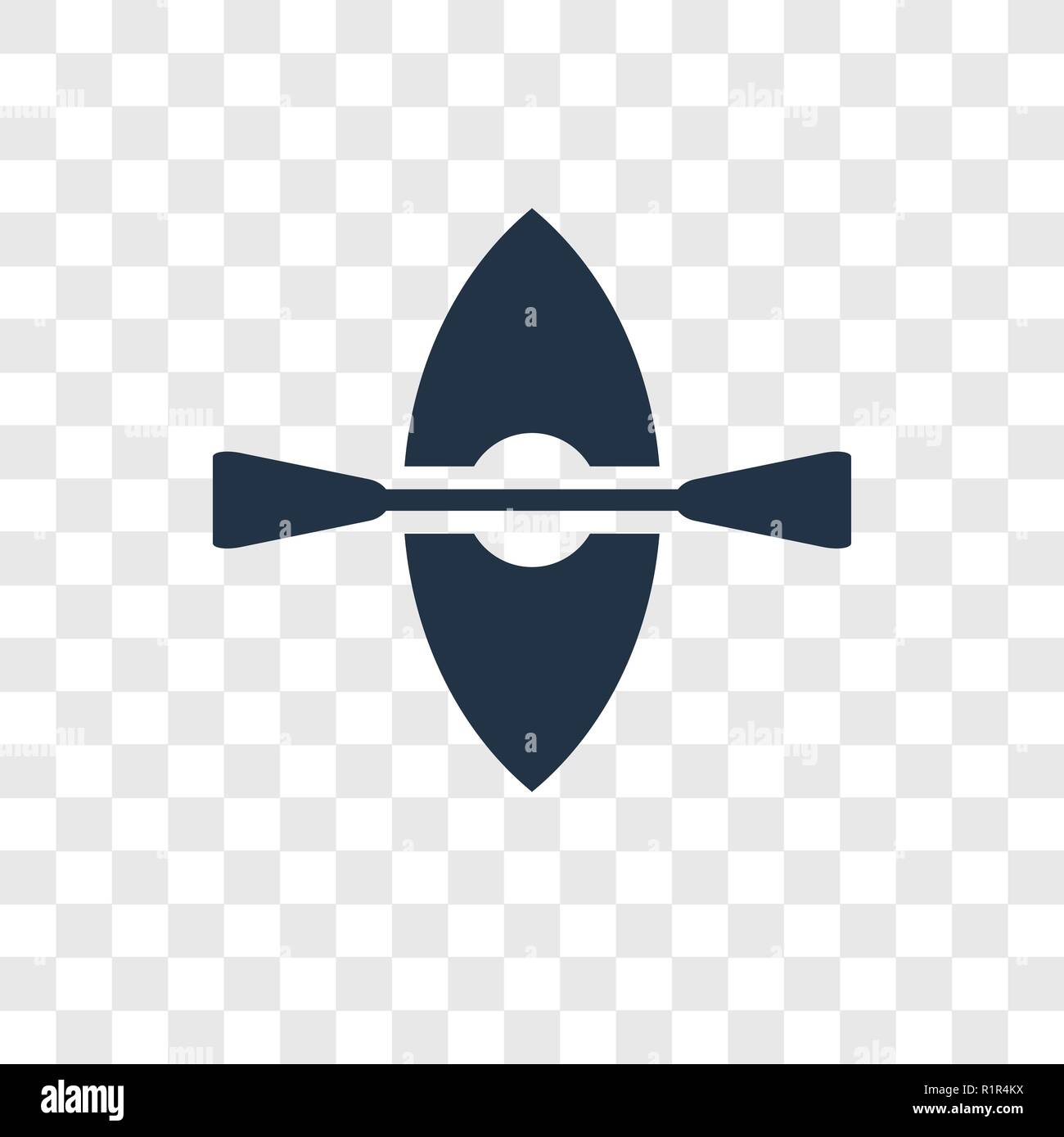 Kayak vector icon isolated on transparent background, Kayak ...