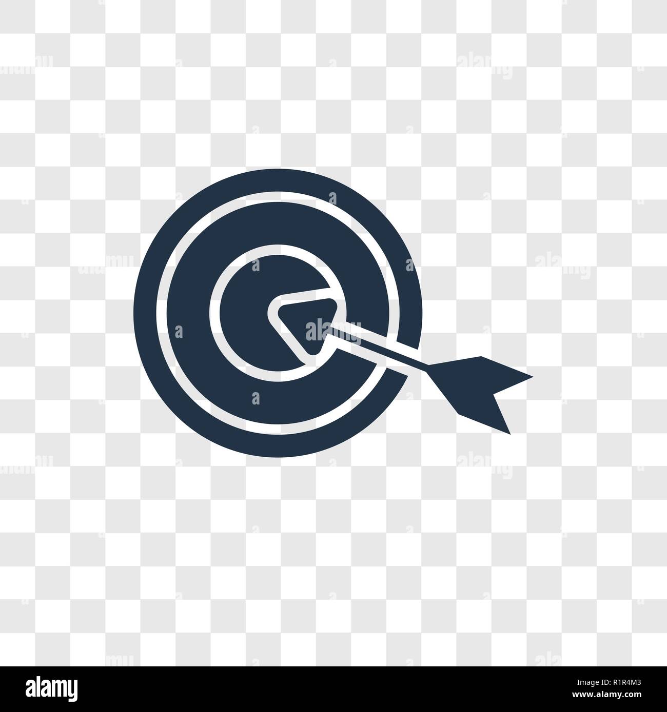 Dartboard vector icon isolated on transparent background, Dartboard ...
