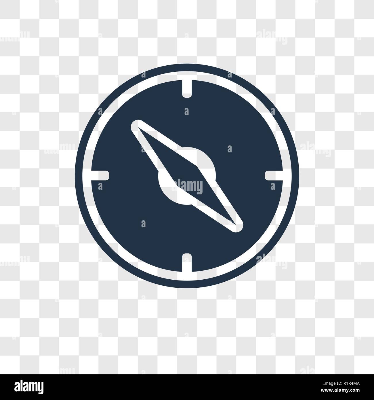 Compass vector icon isolated on transparent background, Compass ...