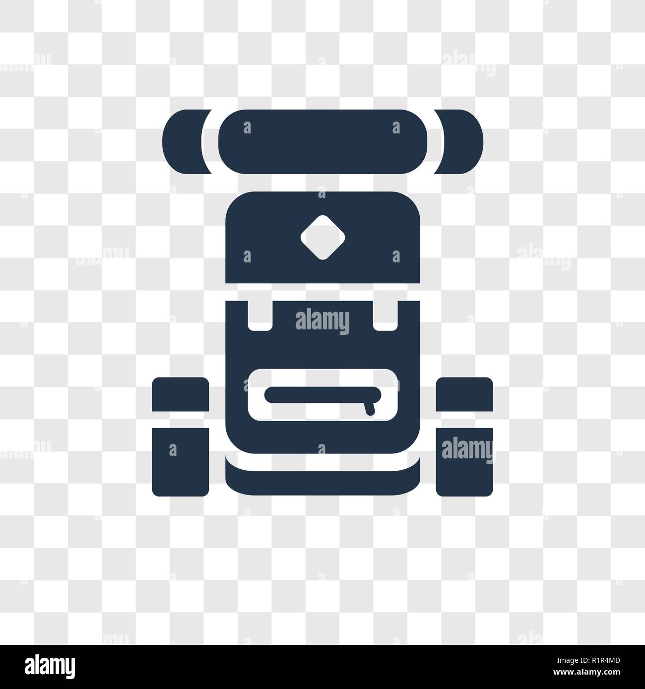 Backpacks vector icon isolated on transparent background, Backpacks ...