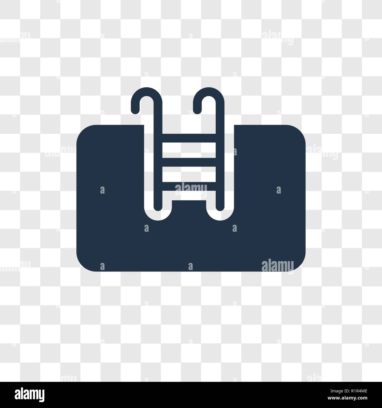 Swimming pool vector icon isolated on transparent background, Swimming ...
