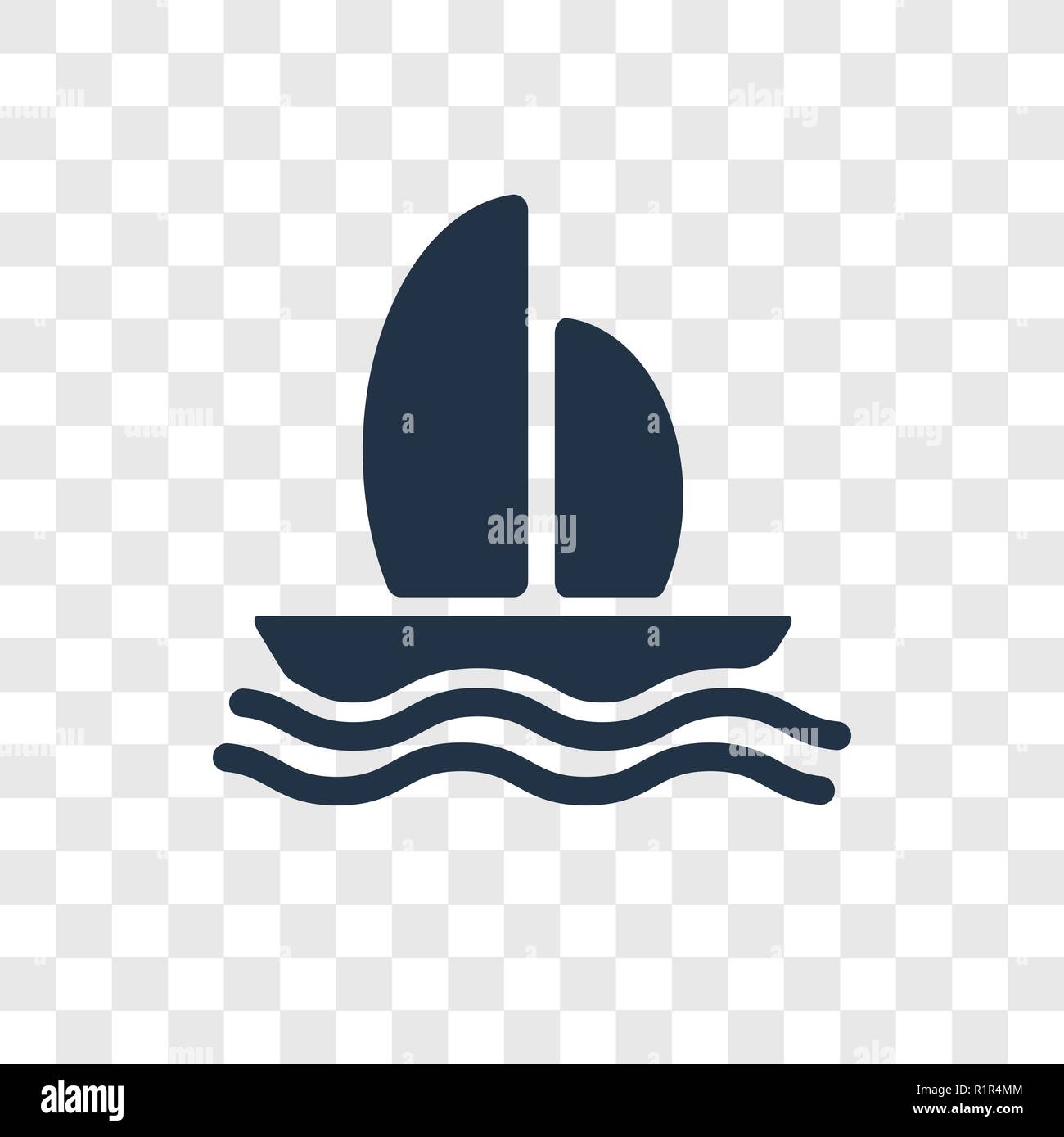 Boat vector icon isolated on transparent background, Boat transparency ...