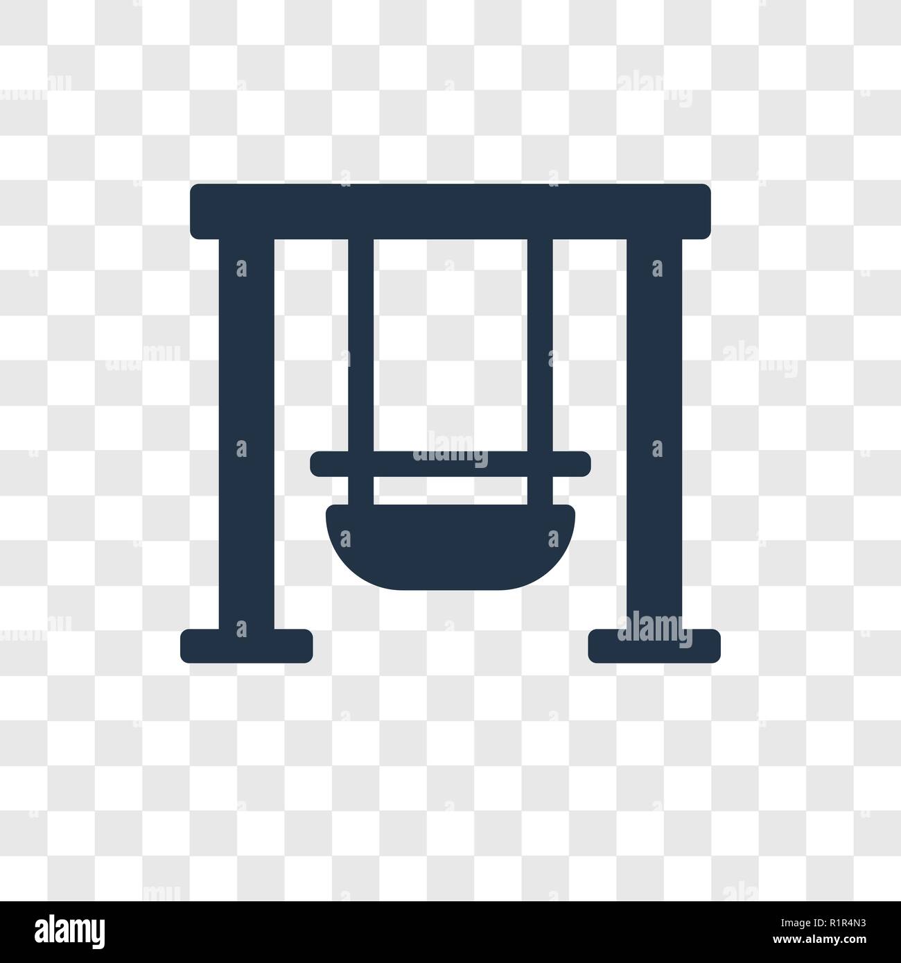 Swings vector icon isolated on transparent background, Swings ...