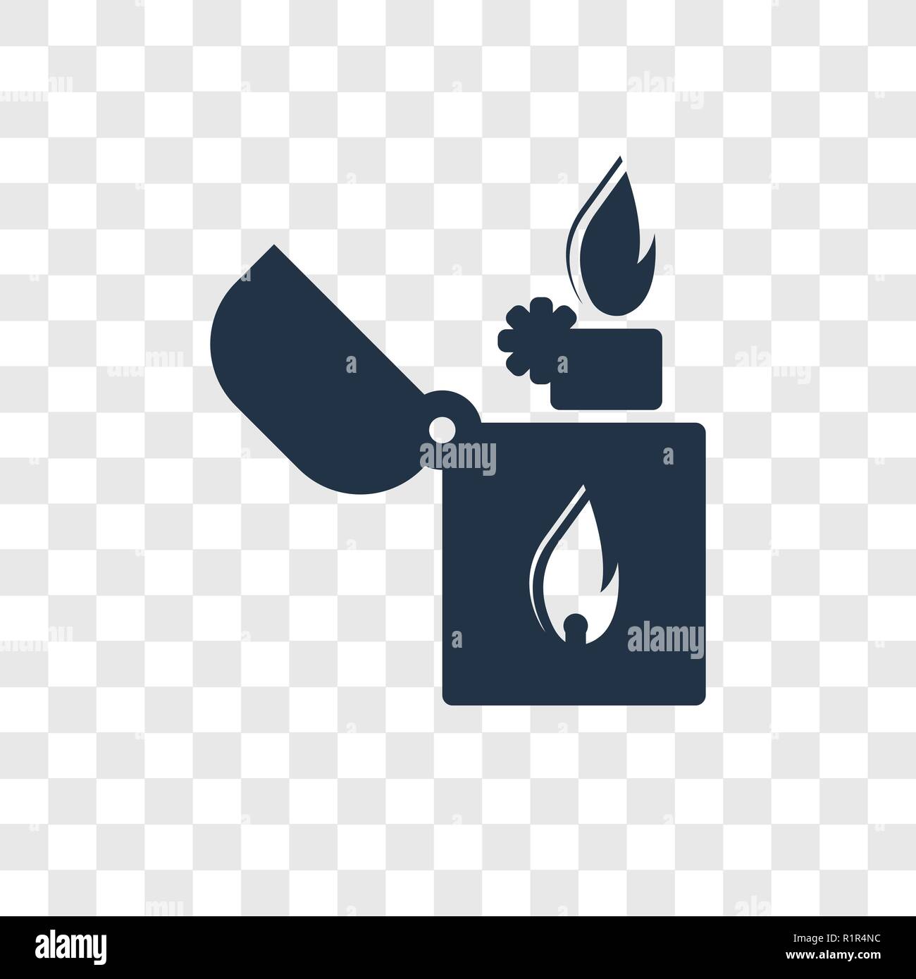 Lighter vector icon isolated on transparent background, Lighter ...