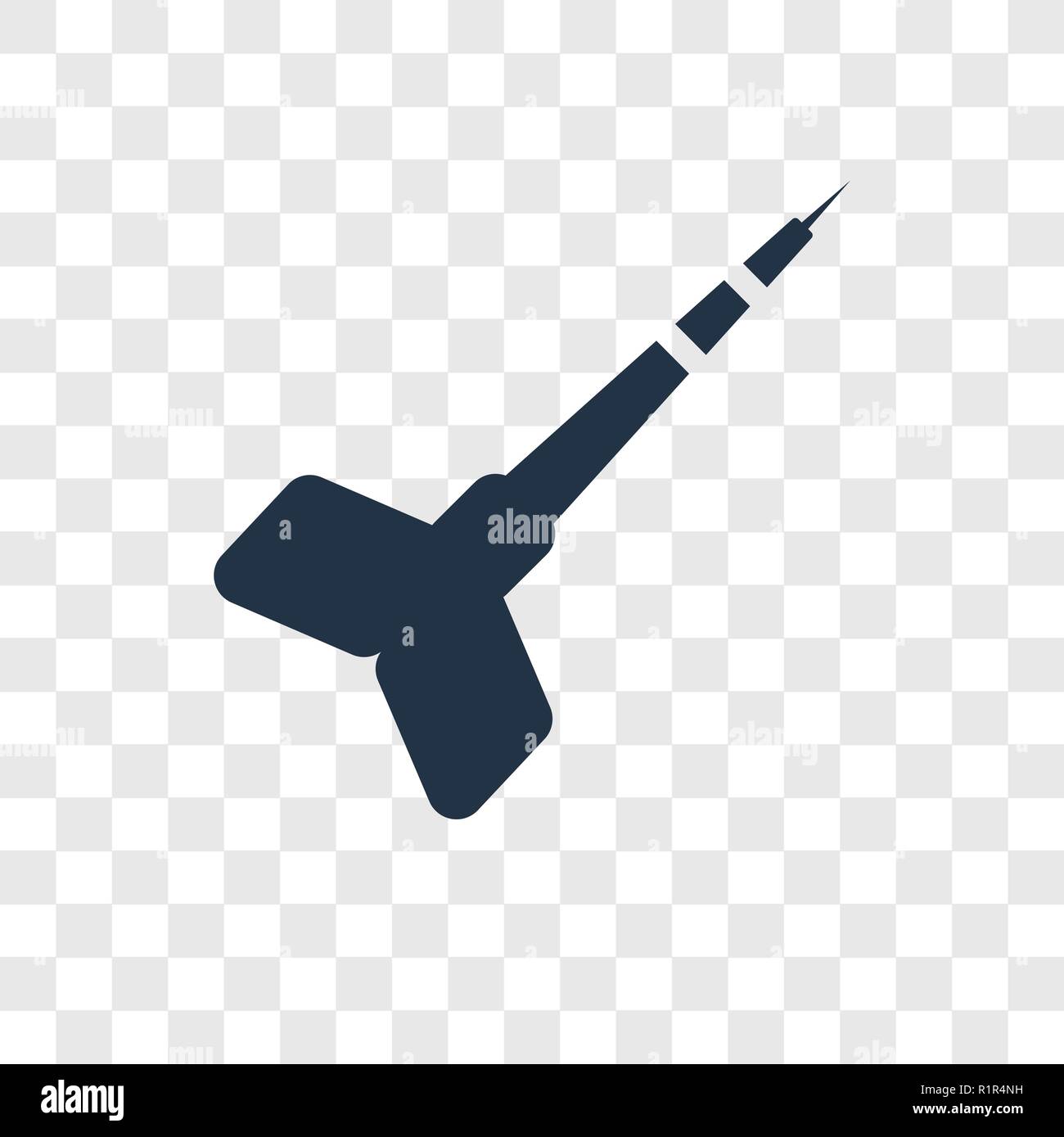Dart vector icon isolated on transparent background, Dart transparency ...