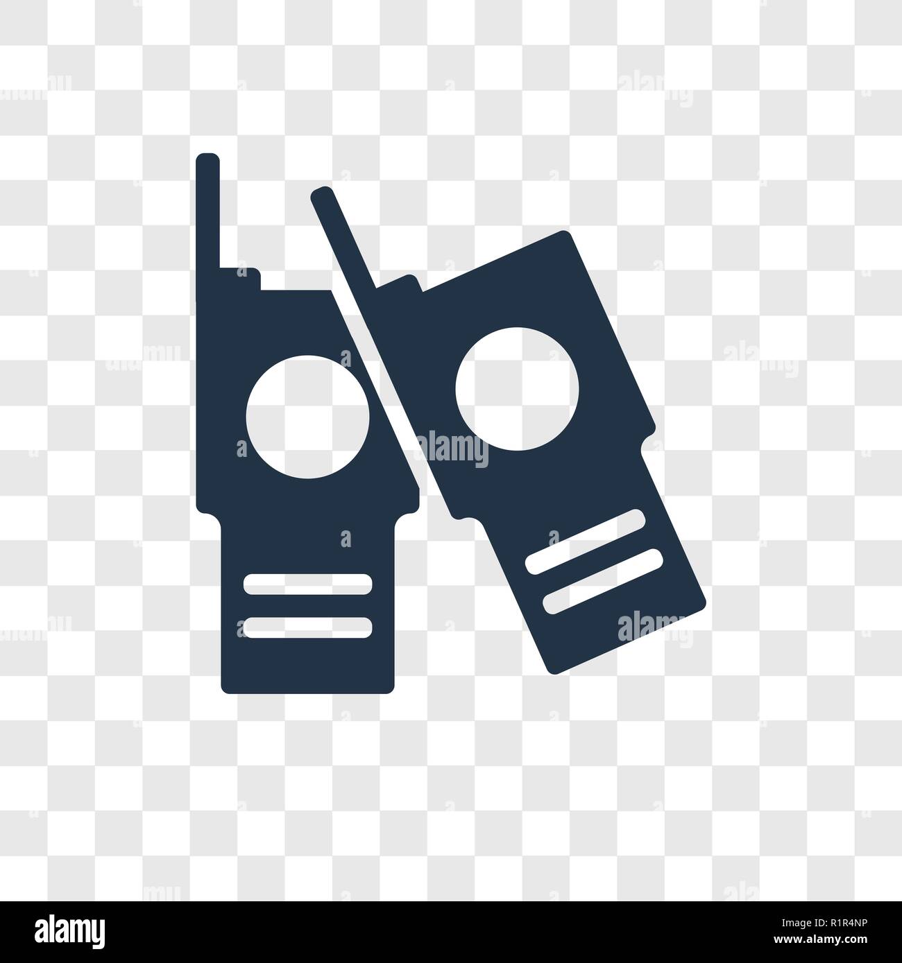 Walkie talkies vector icon isolated on transparent background, Walkie ...