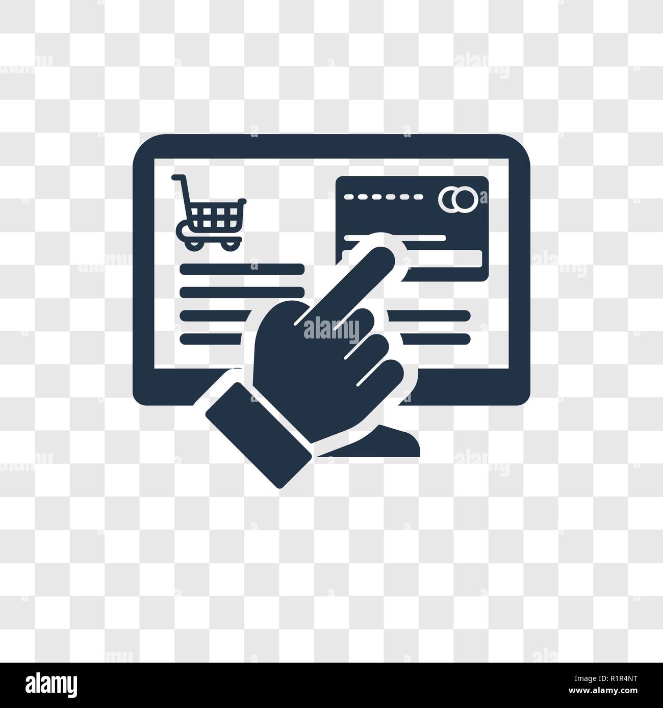 Web payment vector icon isolated on transparent background, Web payment ...