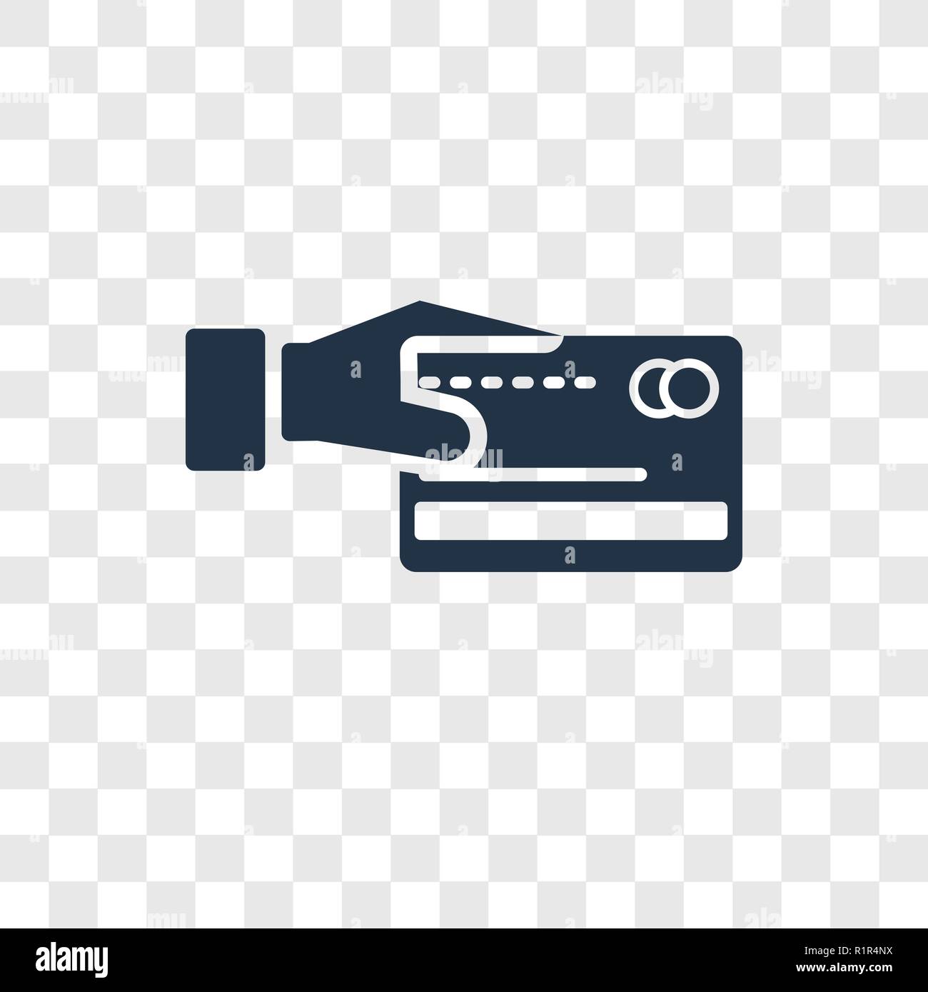 Card vector icon isolated on transparent background, Card transparency ...