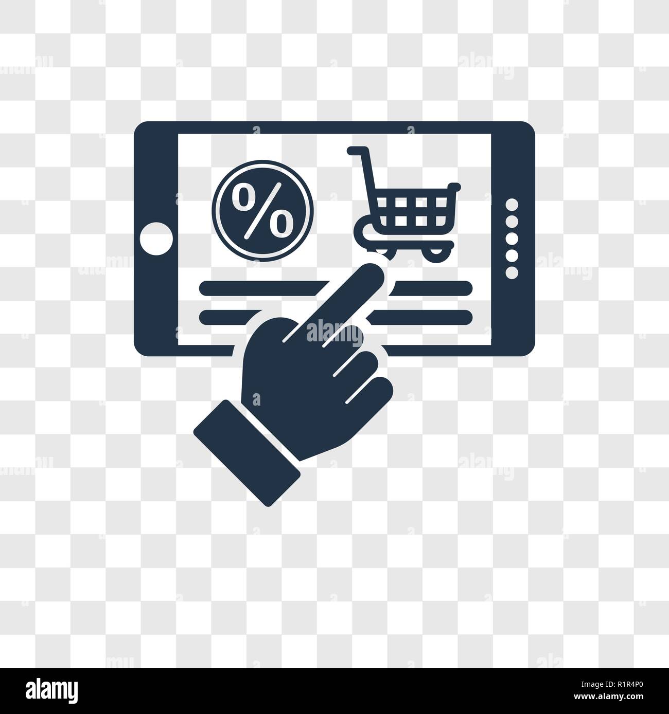 Discount vector icon isolated on transparent background, Discount ...