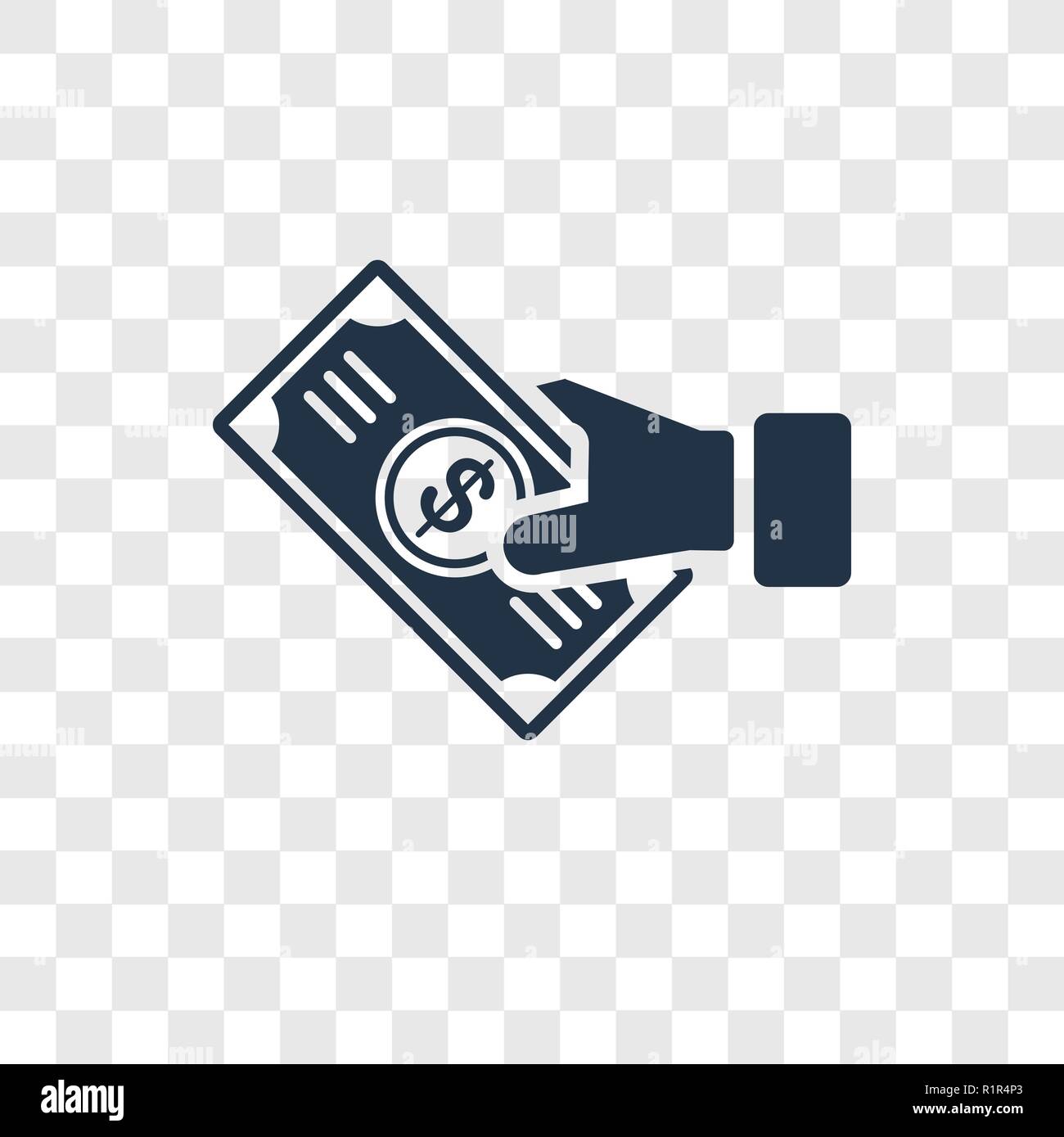 Dollar vector icon isolated on transparent background, Dollar ...