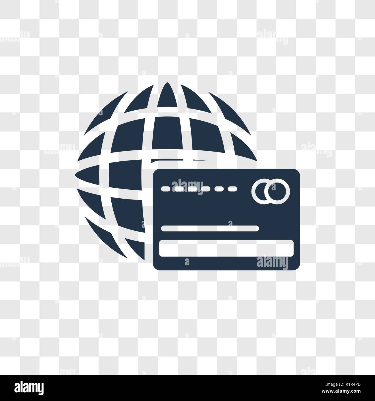 Card vector icon isolated on transparent background, Card transparency ...