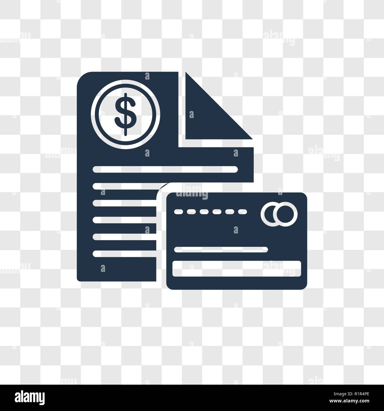 Invoice vector icon isolated on transparent background, Invoice ...