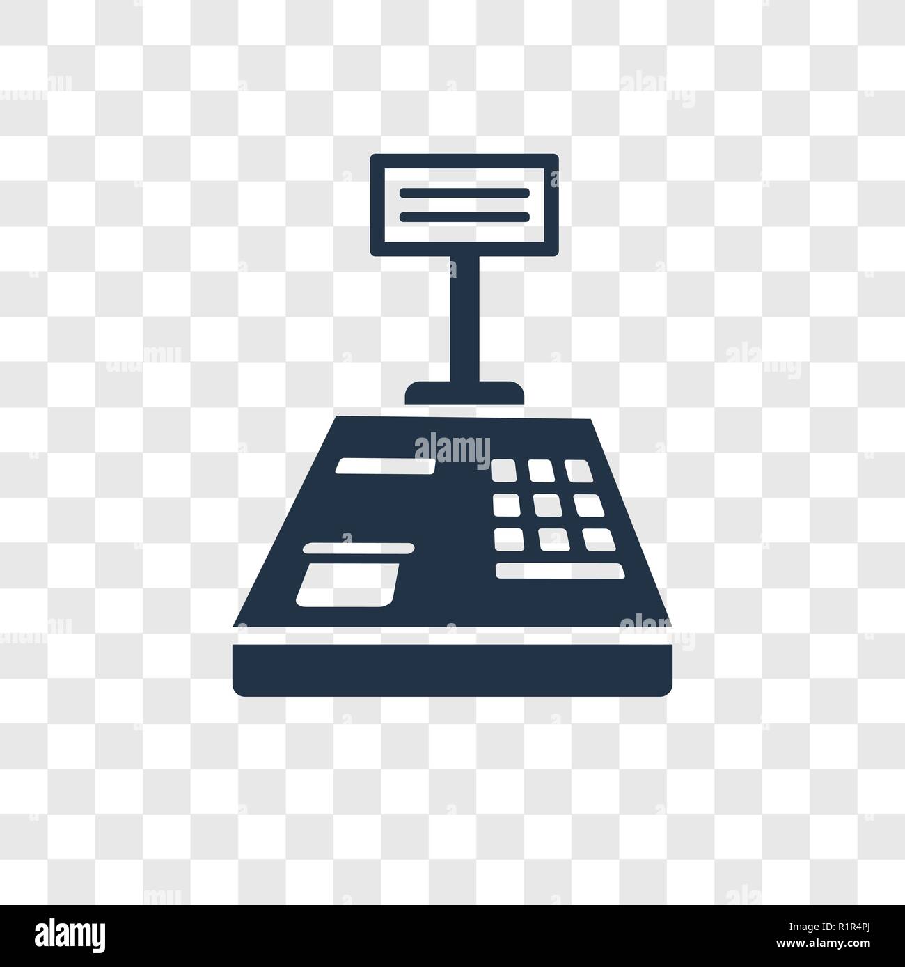 Cashier machine vector icon isolated on transparent background, Cashier ...