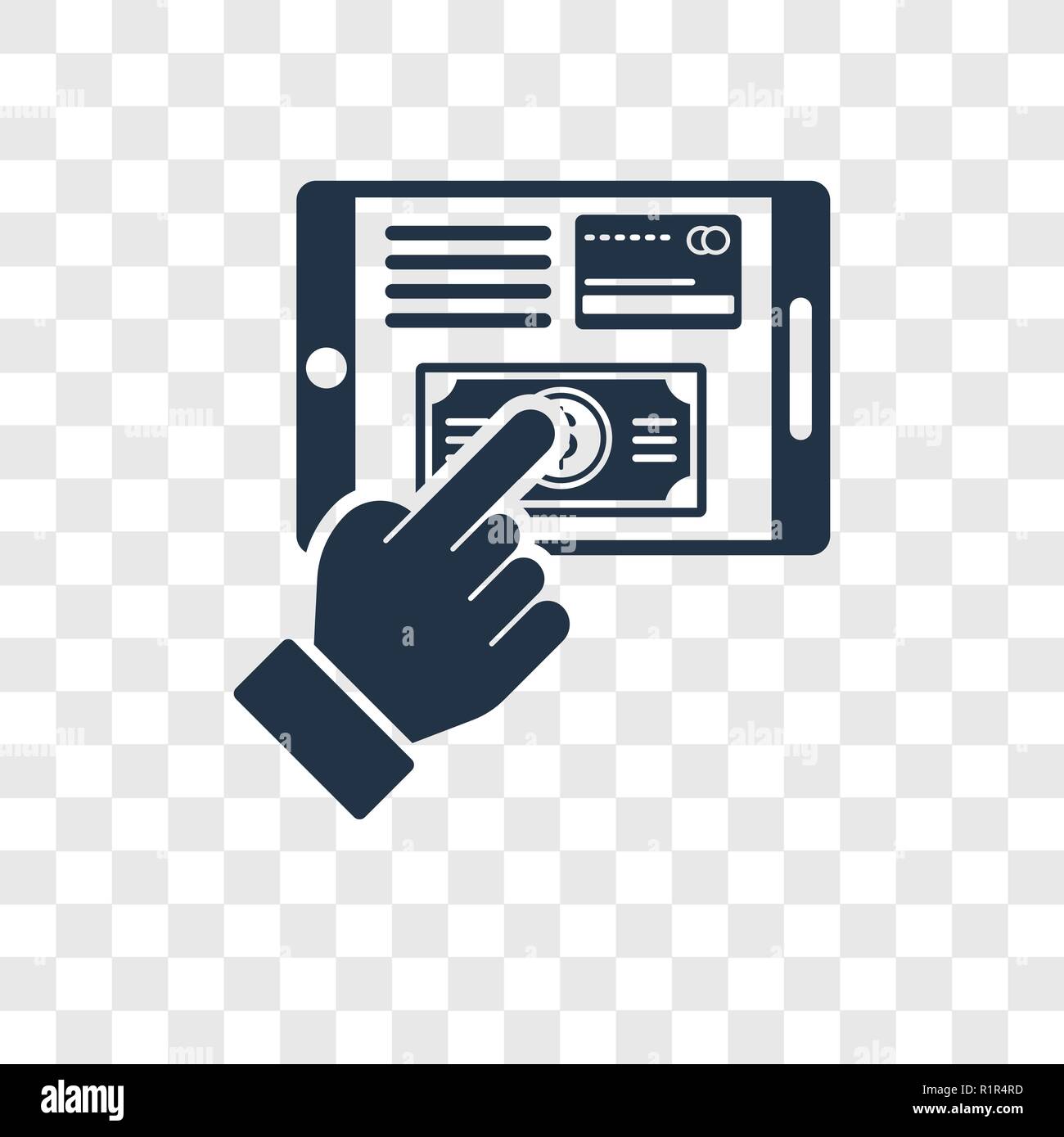 Tablet vector icon isolated on transparent background, Tablet ...